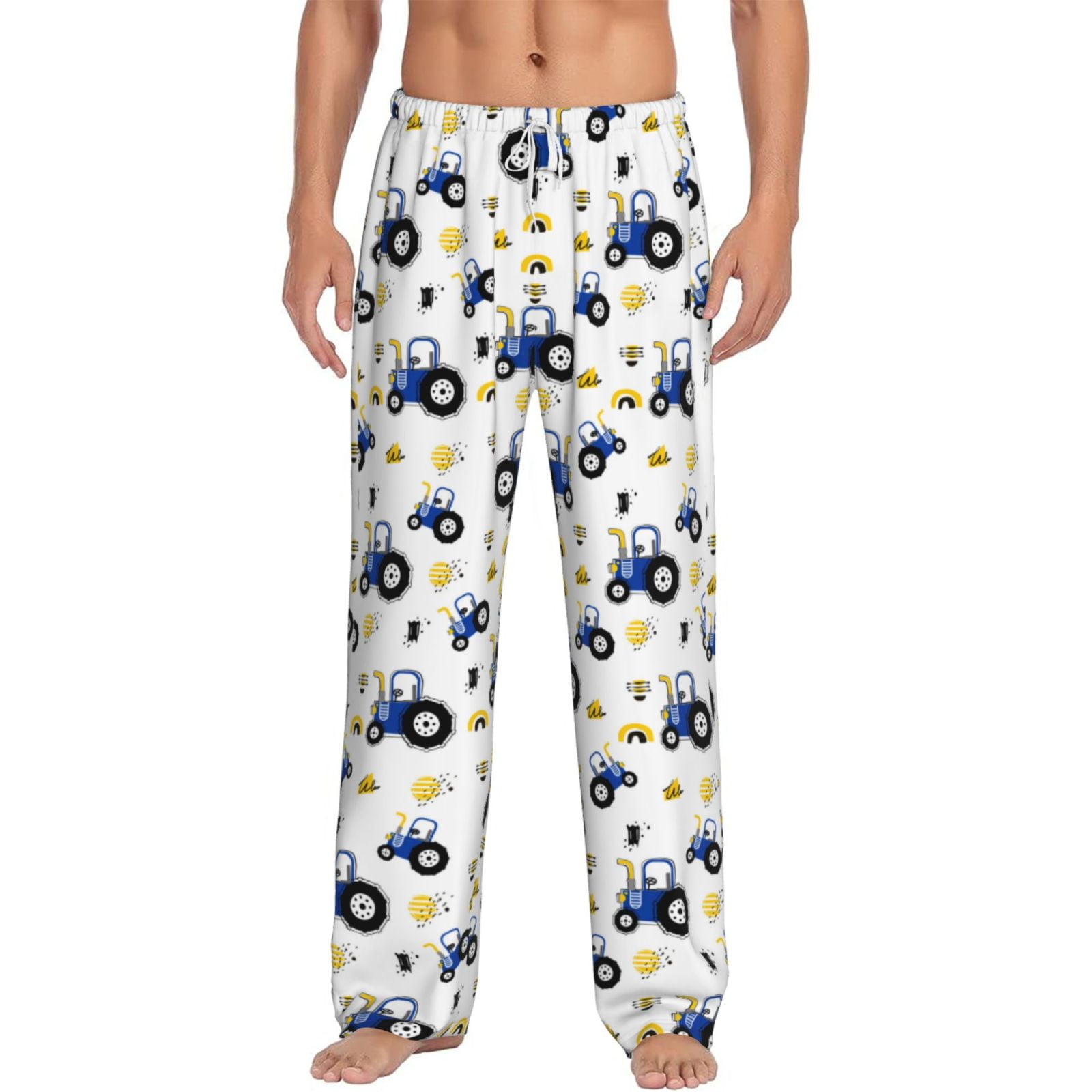 Bixox Men's Tractor And Vehicle Patterned Pajama Pants with Pockets ...