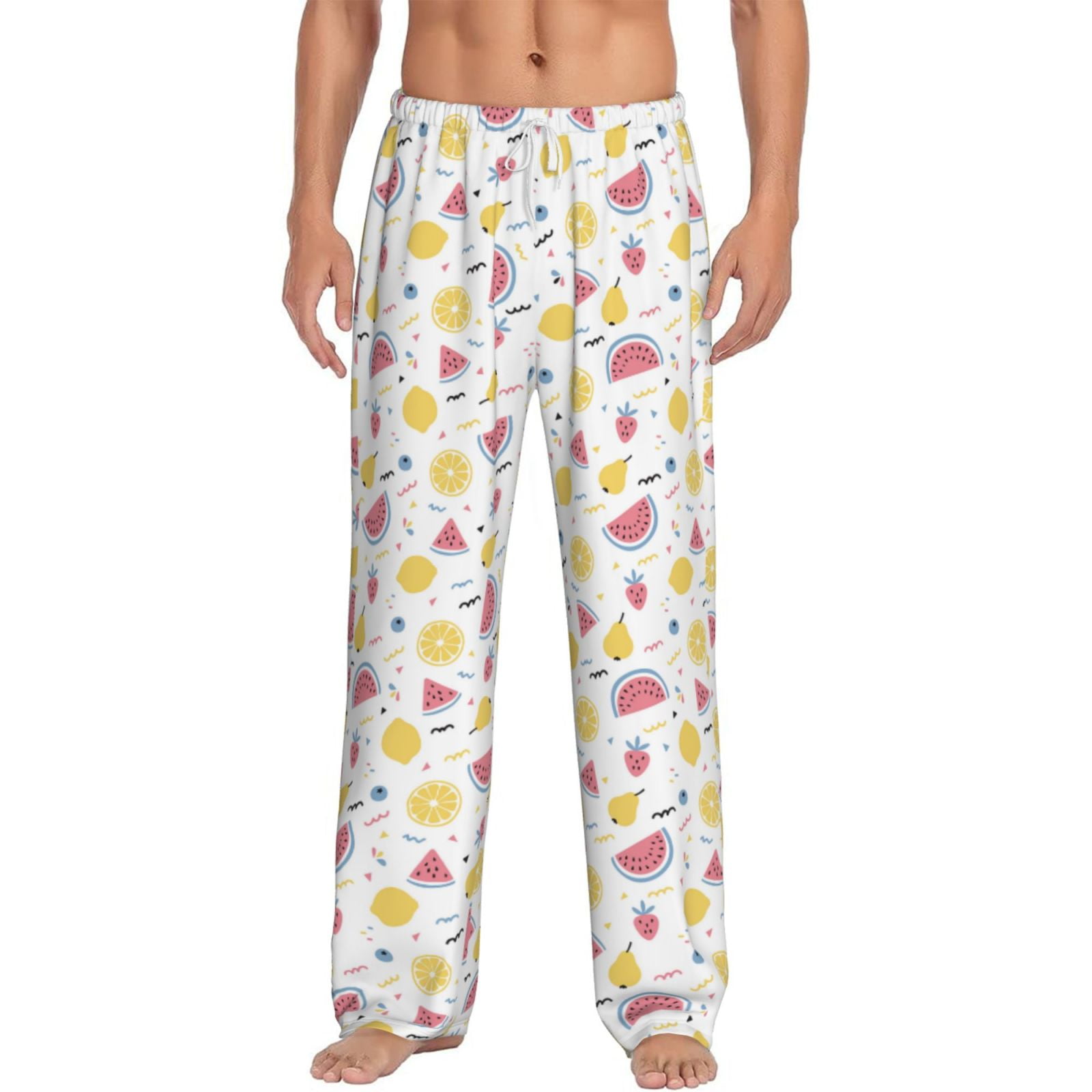 Bixox Men's Watermelon And Lemon Patterned Pajama Pants with Pockets ...