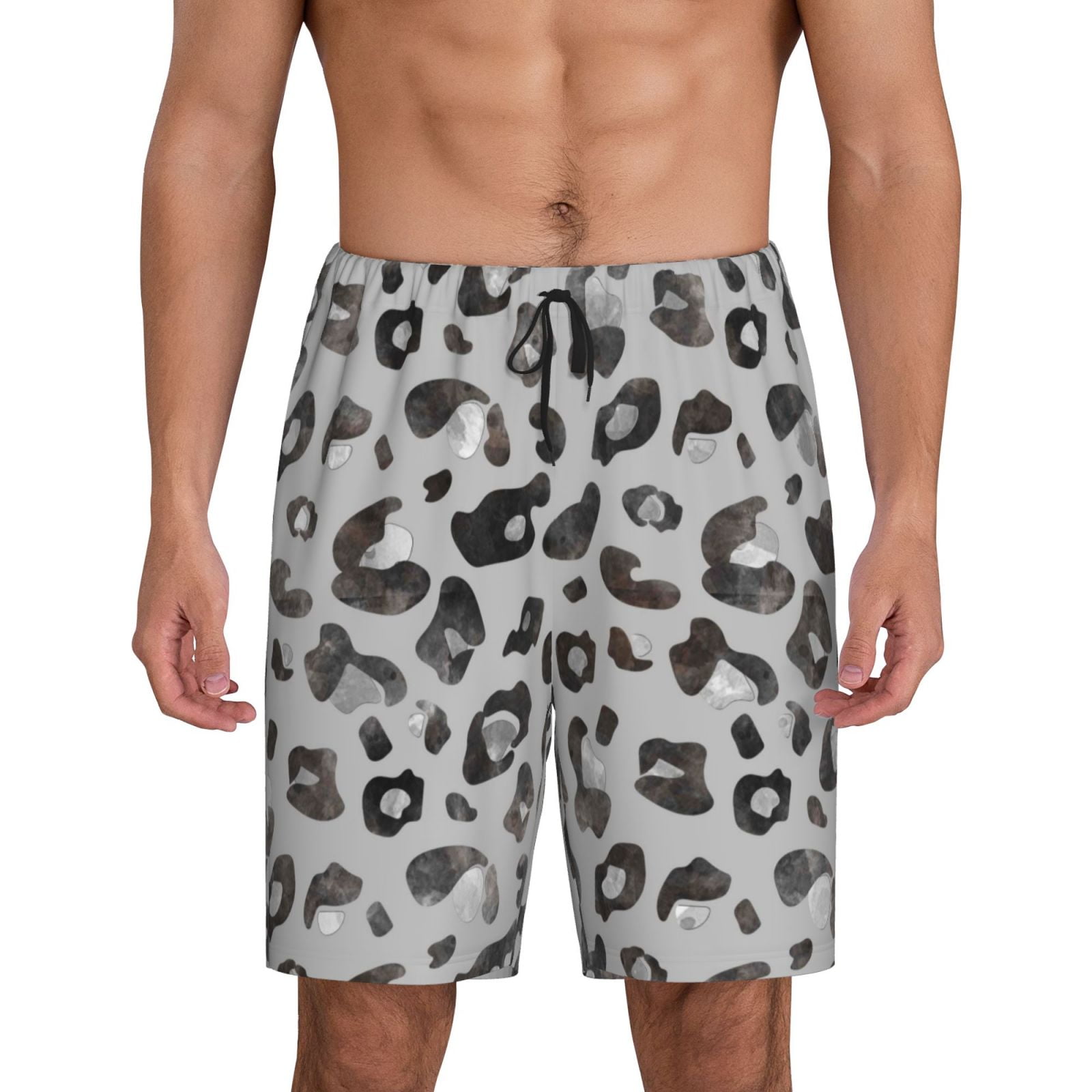Bixox Men's Wild Animal Leopard printed lightweight casual shorts, soft ...