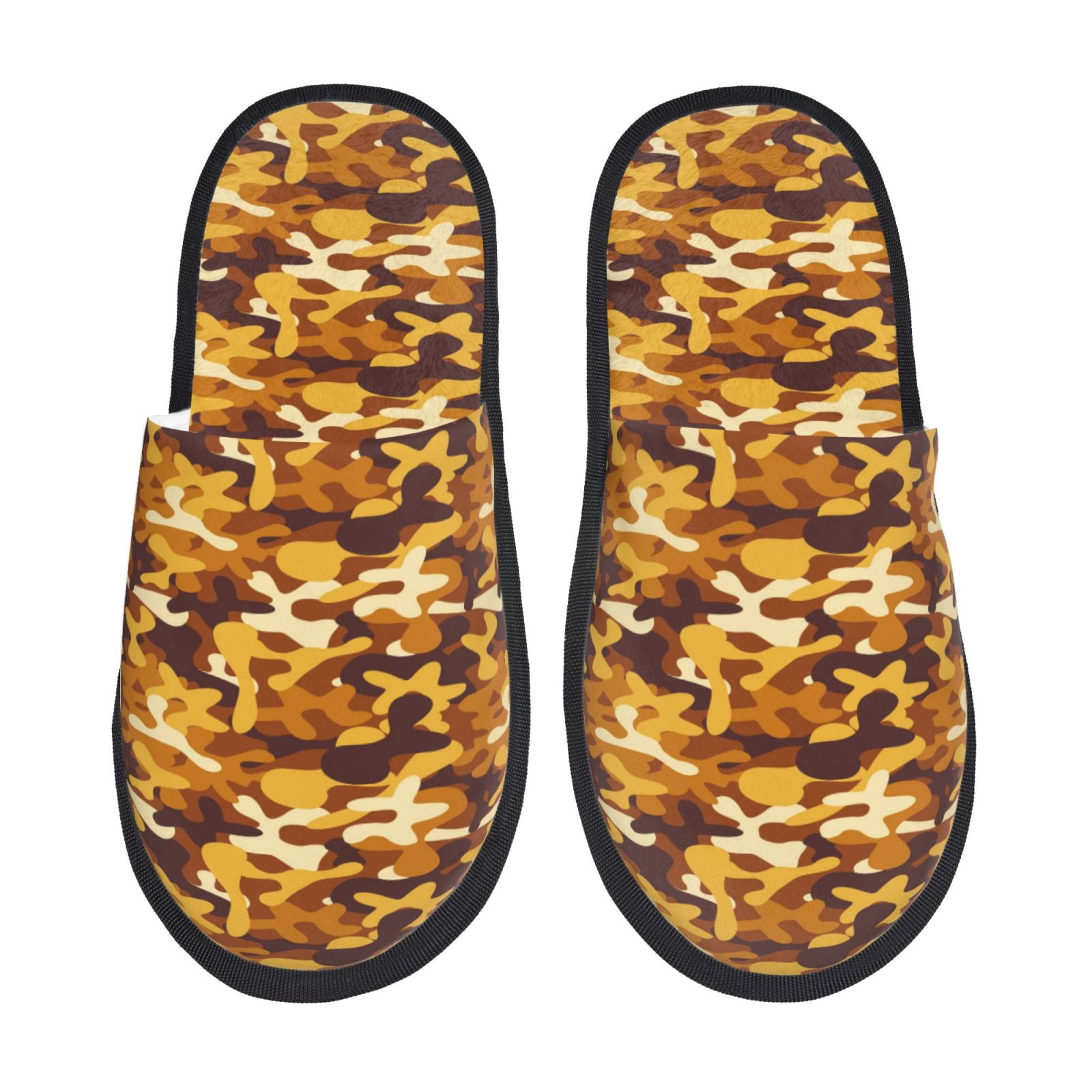 Bixox Men's Women's Desert Camouflage Patterned Plush House Slippers ...