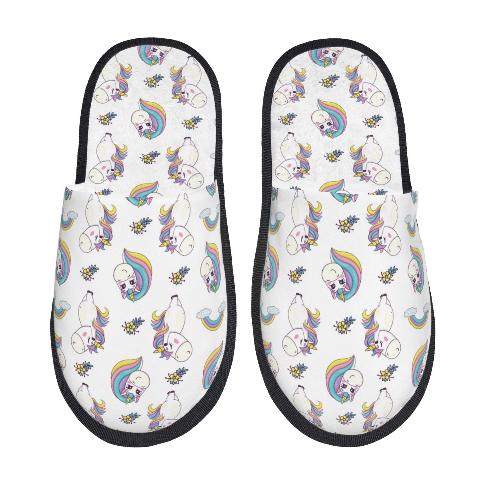 Bixox Men's Women's Funny Kawaii Unicorns Dancing Patterned Plush House ...