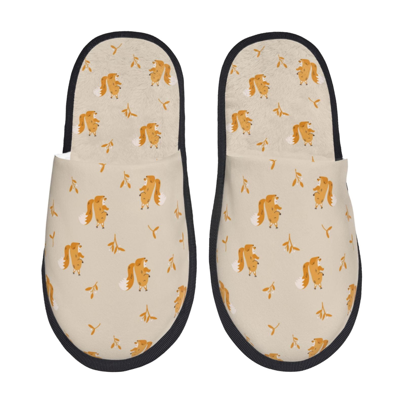 Bixox Men's Women's Squirrel Animal Patterned Plush House Slippers ...