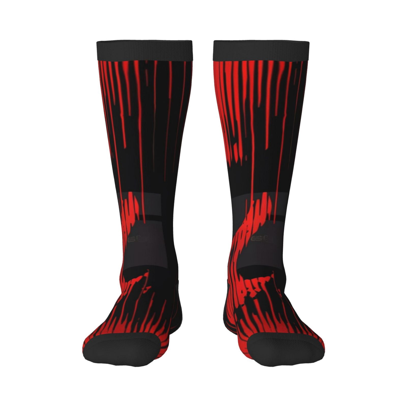 Bixox Minimalist Skull Red Patterned Men's and Women's Knee Socks High ...