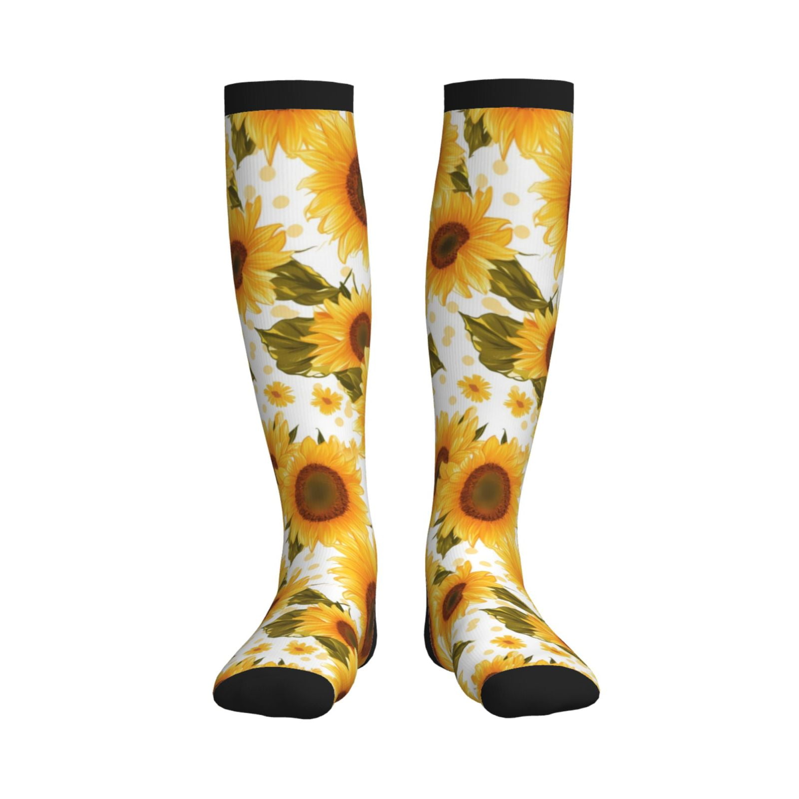 Bixox Modern Elegant Sunflower Print Compression Socks,Compression ...
