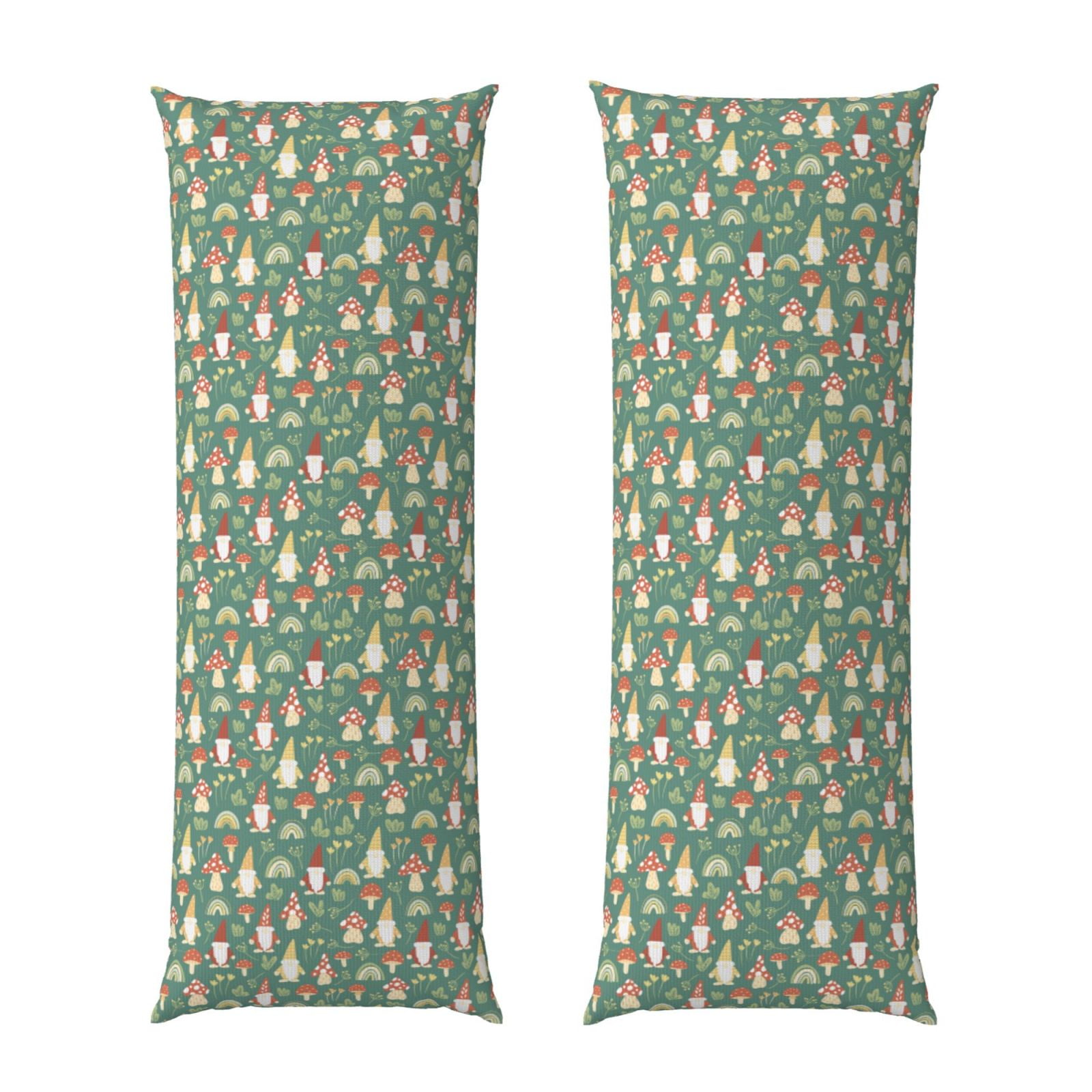 Bixox Mushrooms Gnome Print Body Pillow Cover with Zipper Closure, Cozy ...