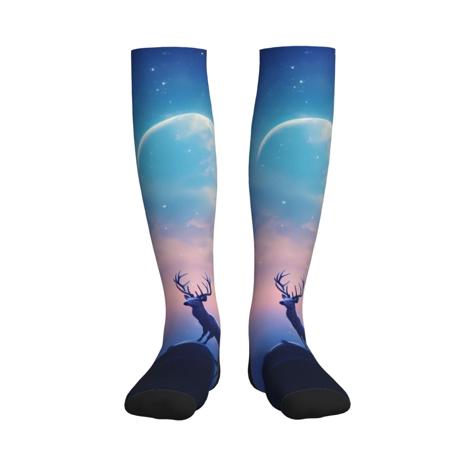 Bixox Night Sky Elk Print Compression Socks,Compression Socks Women ...