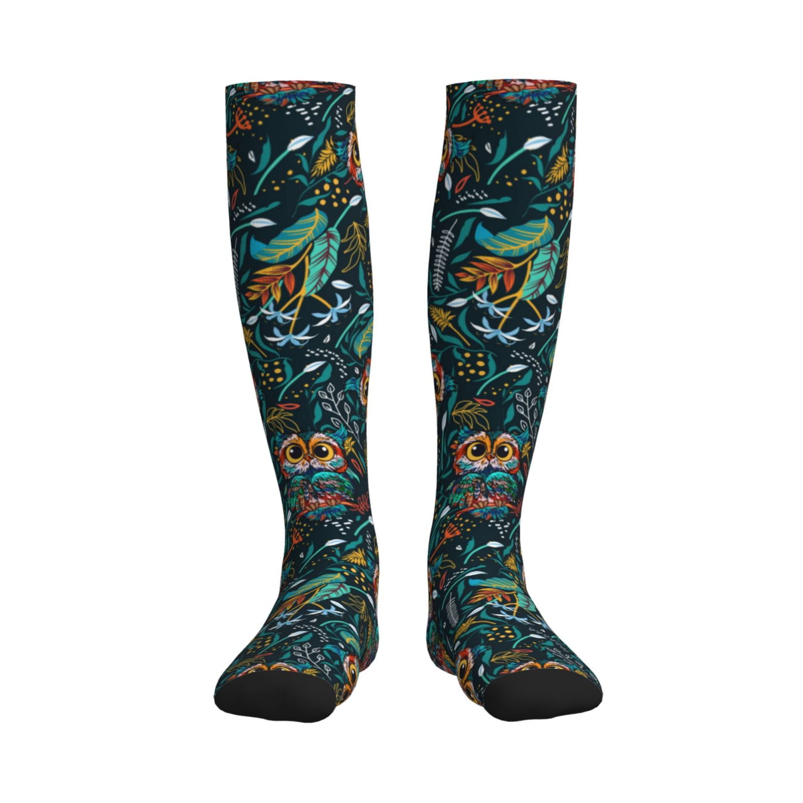 Bixox Owl Doodle Print Compression Socks,Compression Socks Women & Men ...