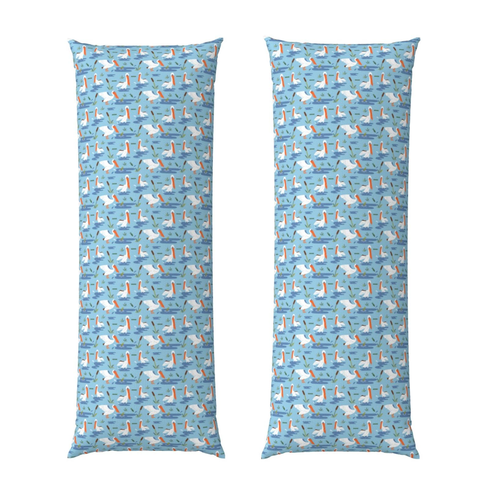 Bixox Pelican Reed And Fish Print Body Pillow Cover with Zipper Closure ...
