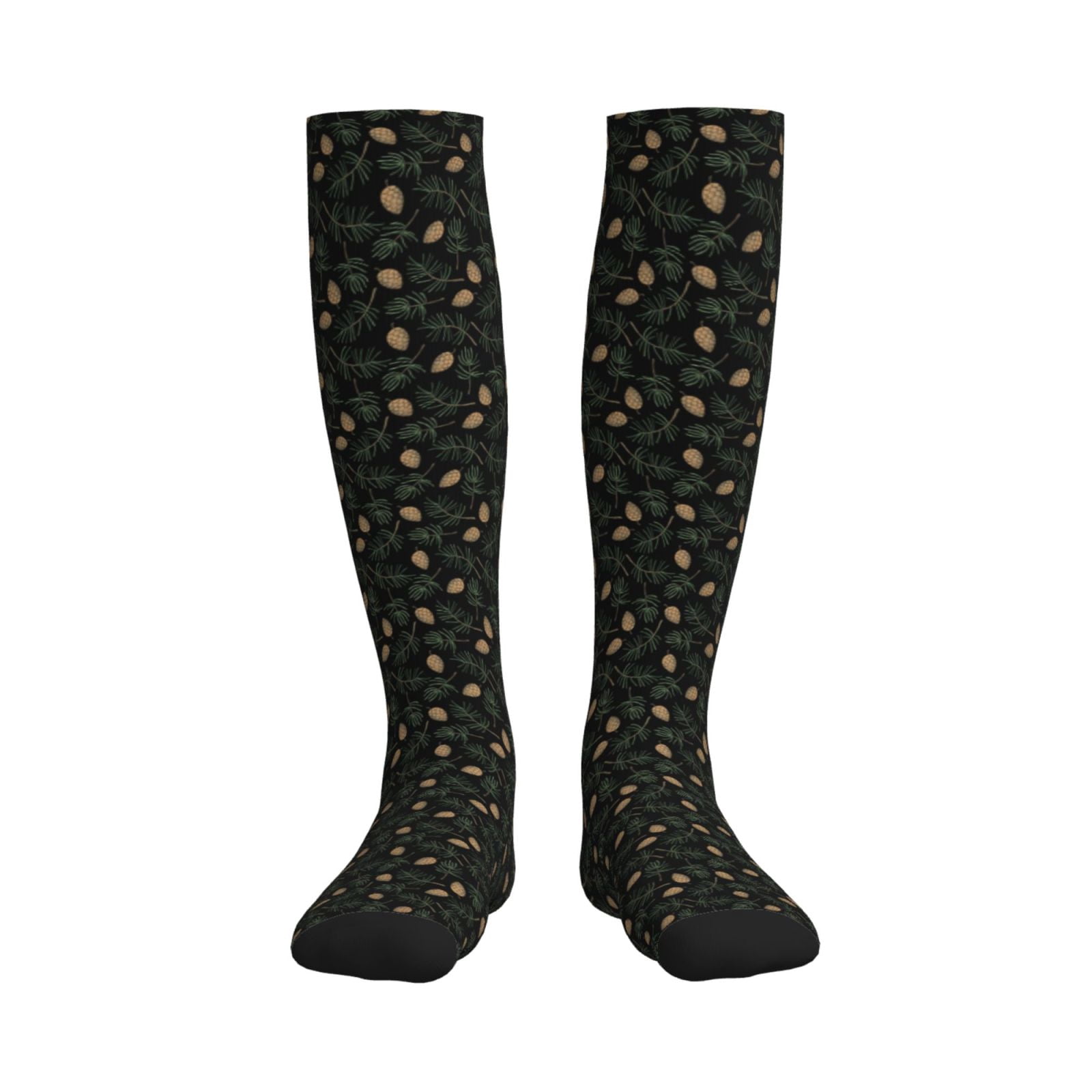Bixox Pine Cone Woodland Pattern Print Compression Socks,Compression ...