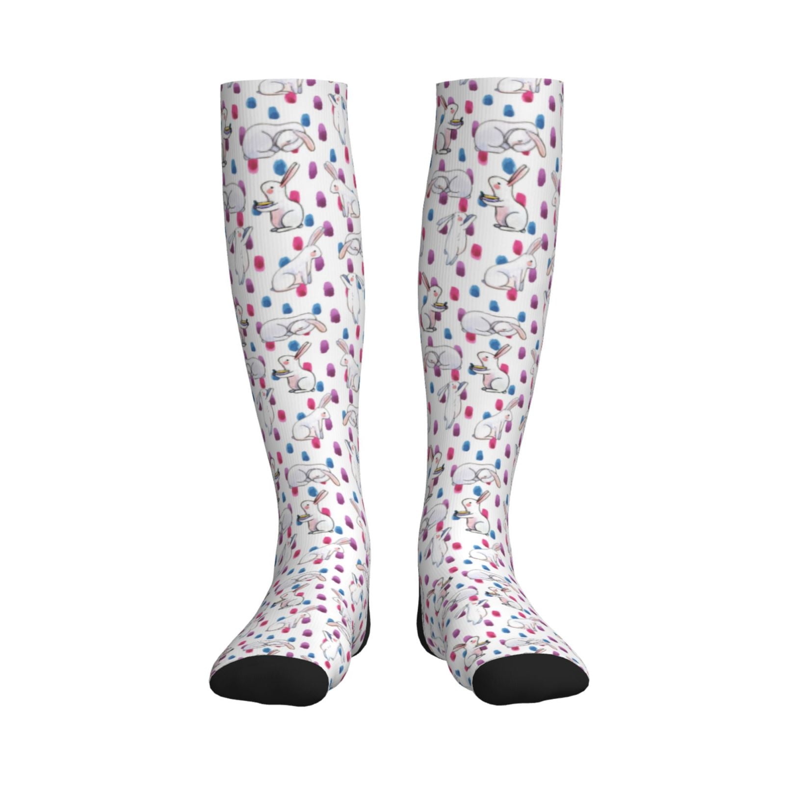 Bixox Rabbit Eating Print Compression Socks,Compression Socks Women ...
