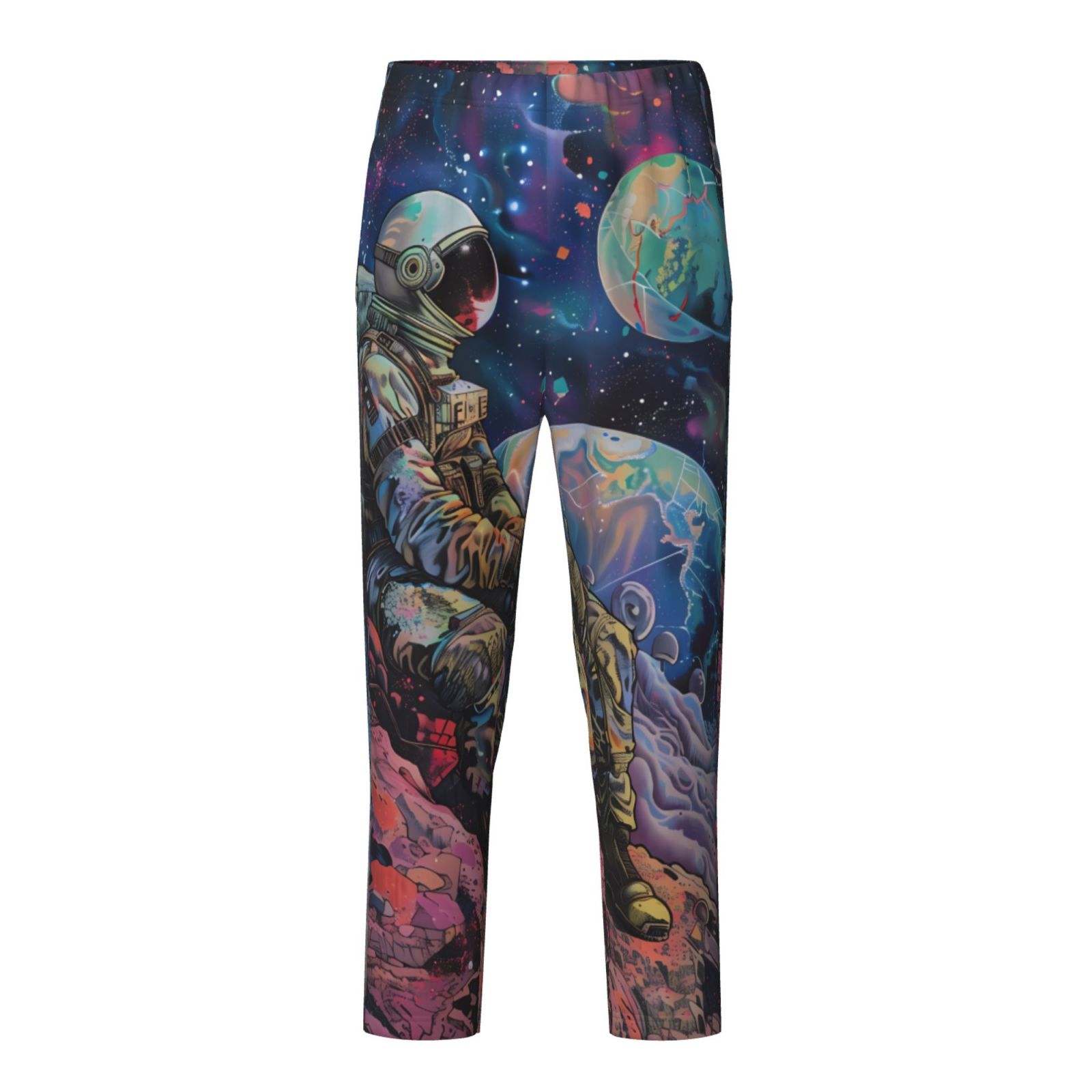 Bixox Rainbow Astronaut Space Landscape Print Boys Pajama Pants Sleep ...