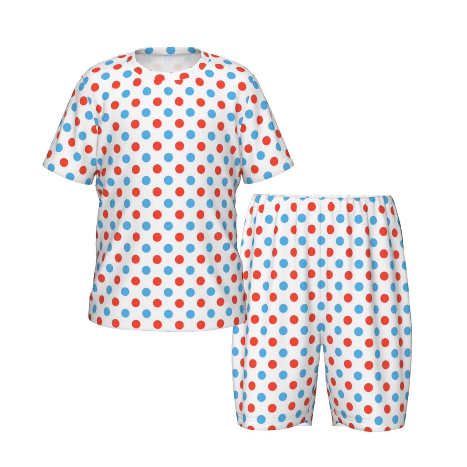 Bixox Red Blue Polka Dots Pattern children's Summer Short Sleeve ...