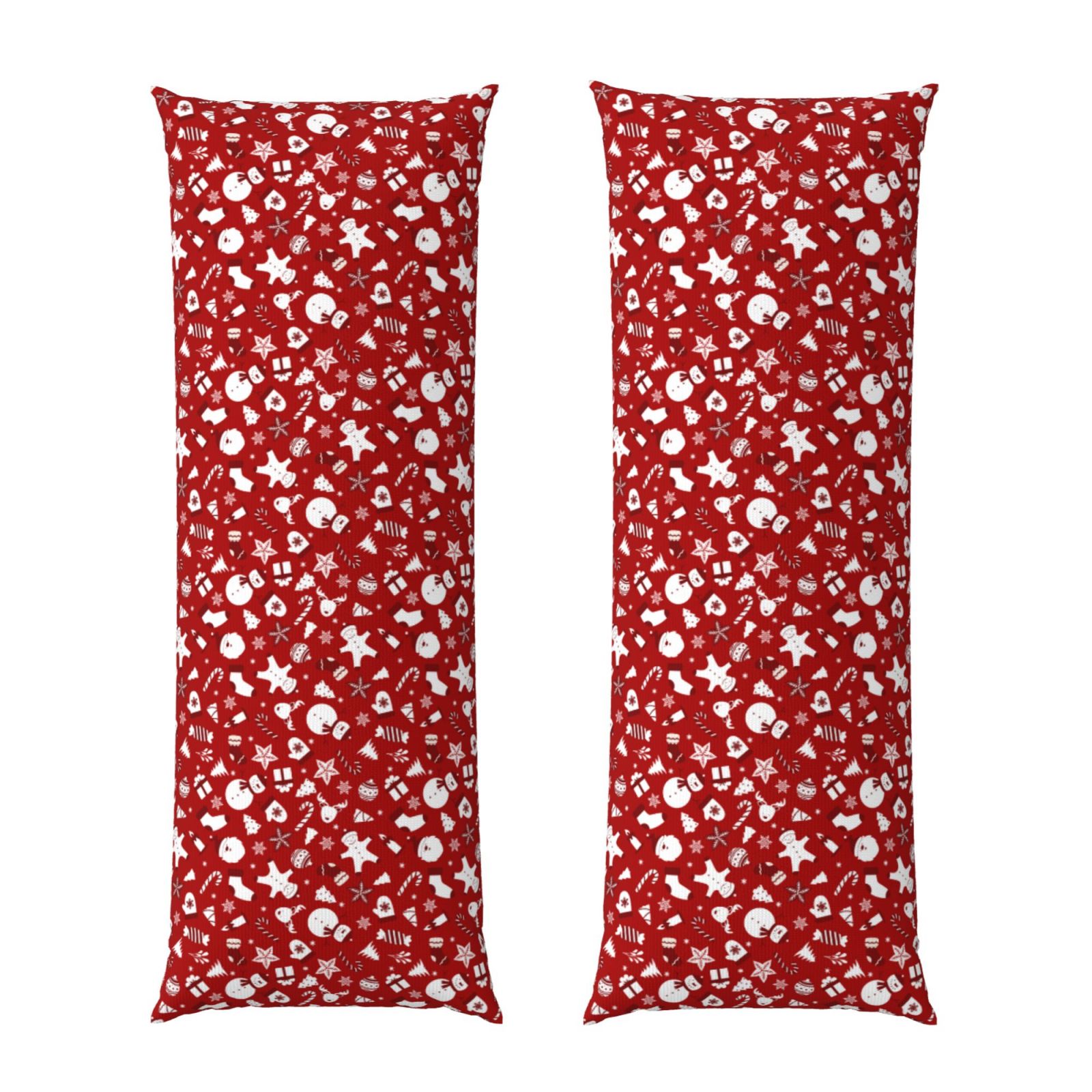 Bixox Red Christmas Cheer. Print Body Pillow Cover with Zipper Closure ...