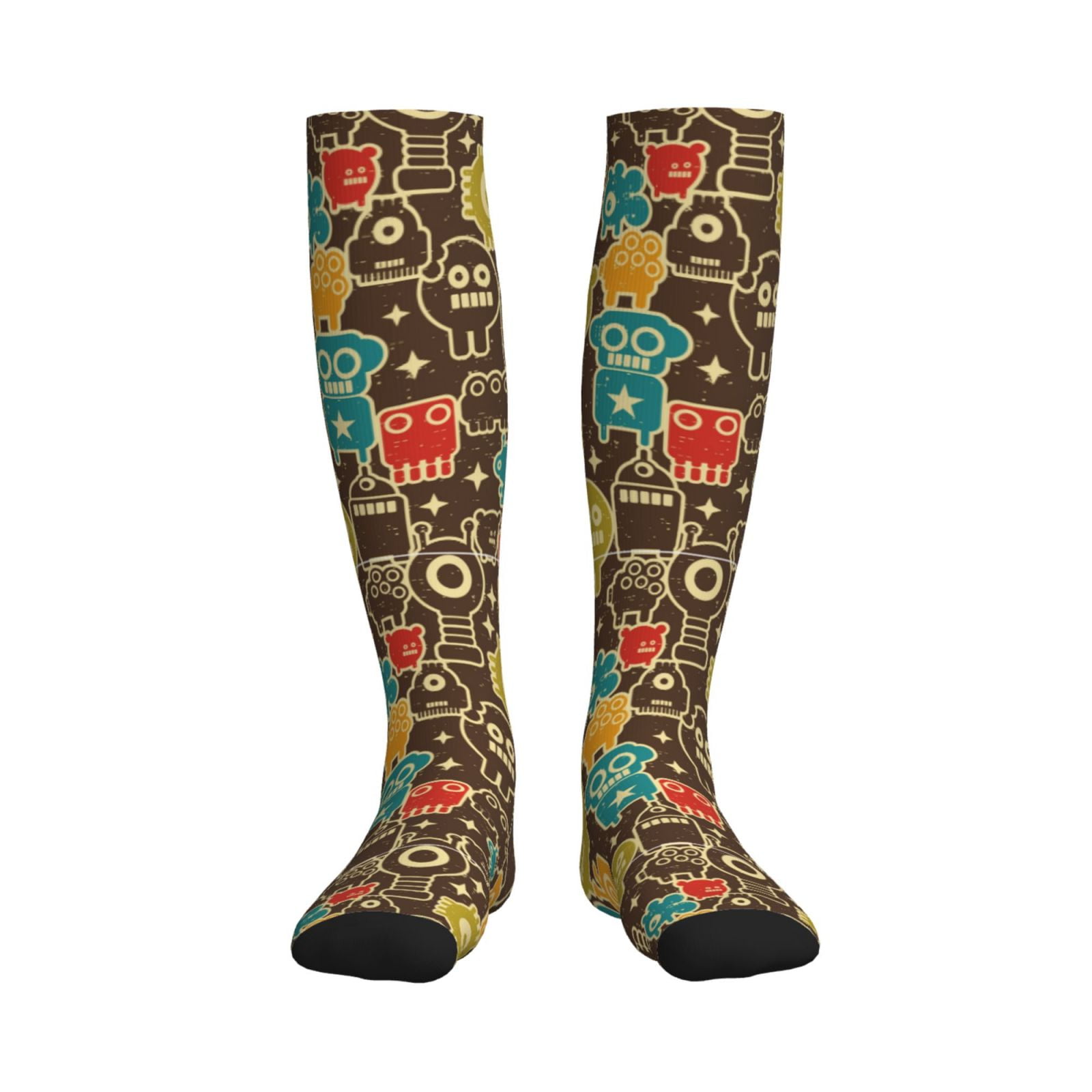 Bixox Robot and Monsters Print Compression Socks,Compression Socks ...
