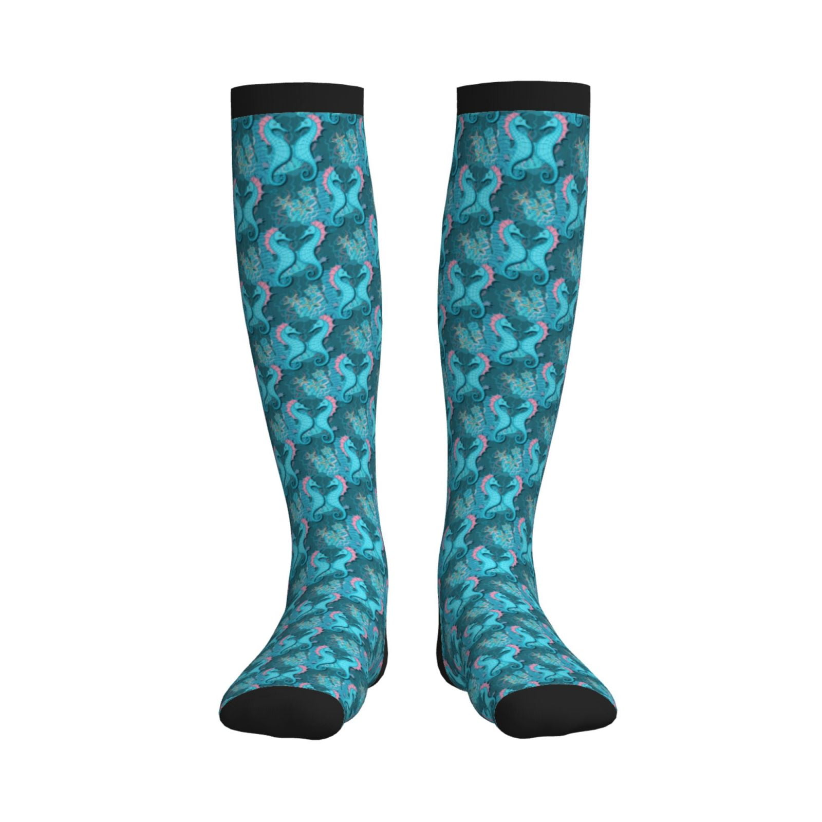 Bixox Seahorse Print Compression Socks,Compression Socks Women & Men ...