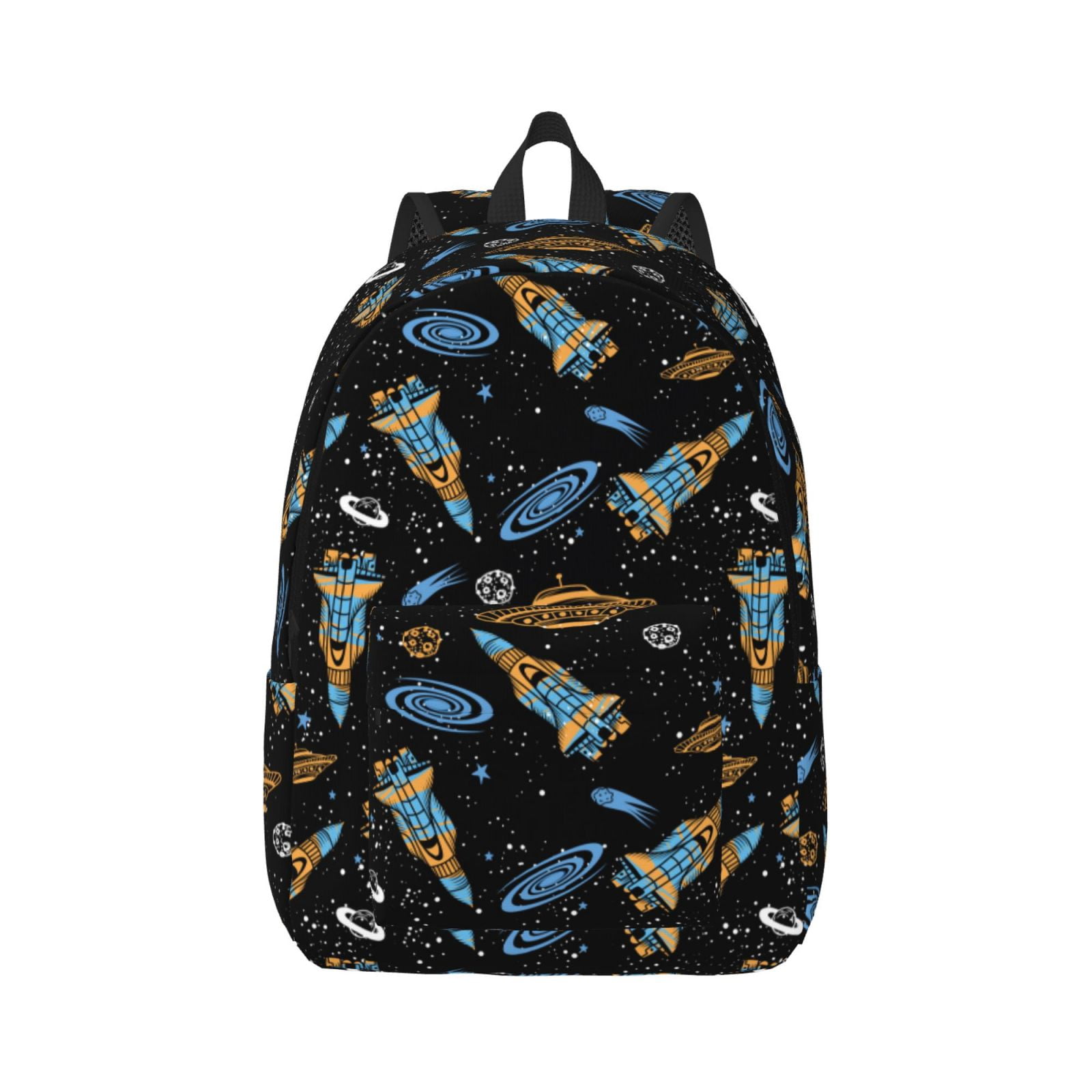 Bixox Space Rockets Printing Canvas Backpack Lightweight Casual Travel ...