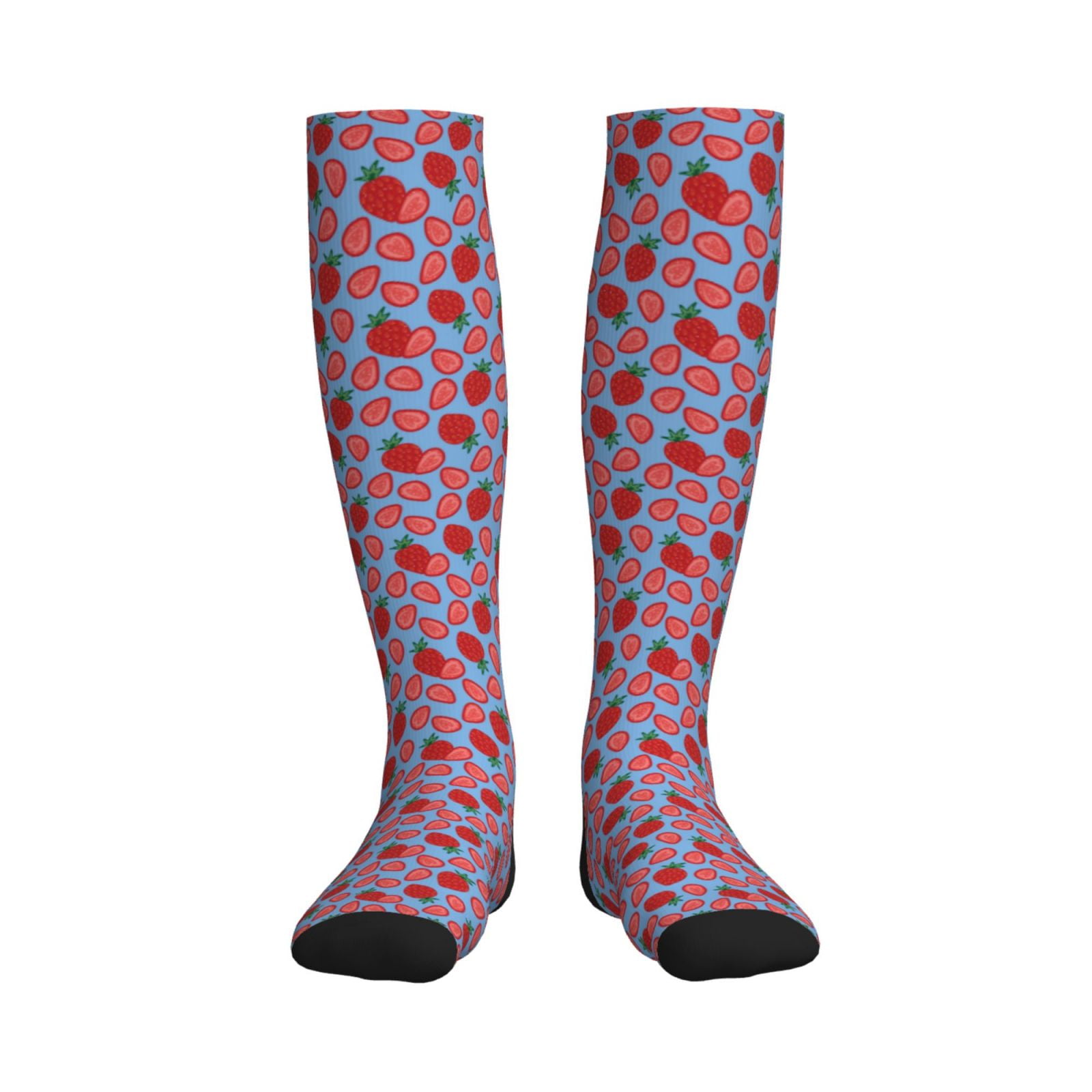 Bixox Strawberries Print Compression Socks,Compression Socks Women ...