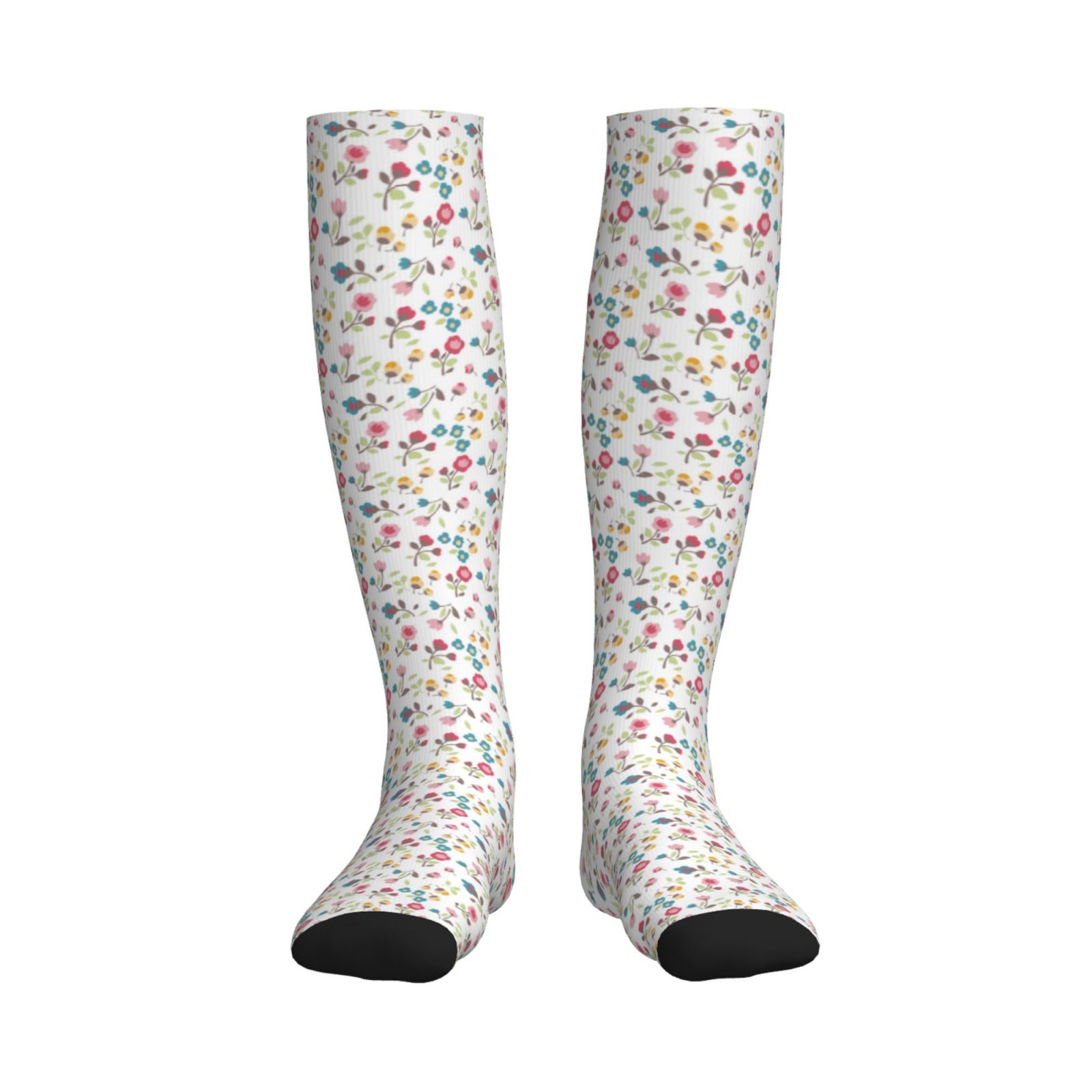 Bixox Summer Floral Print Compression Socks,Compression Socks Women ...