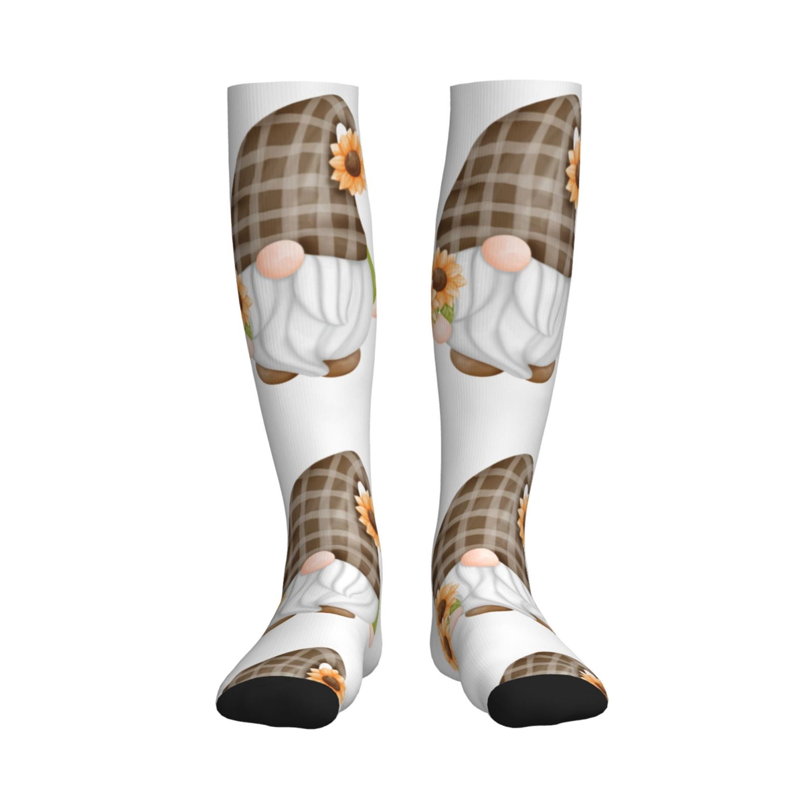 Bixox Sunflower Gnomes 4 Print Compression Socks,Compression Socks ...