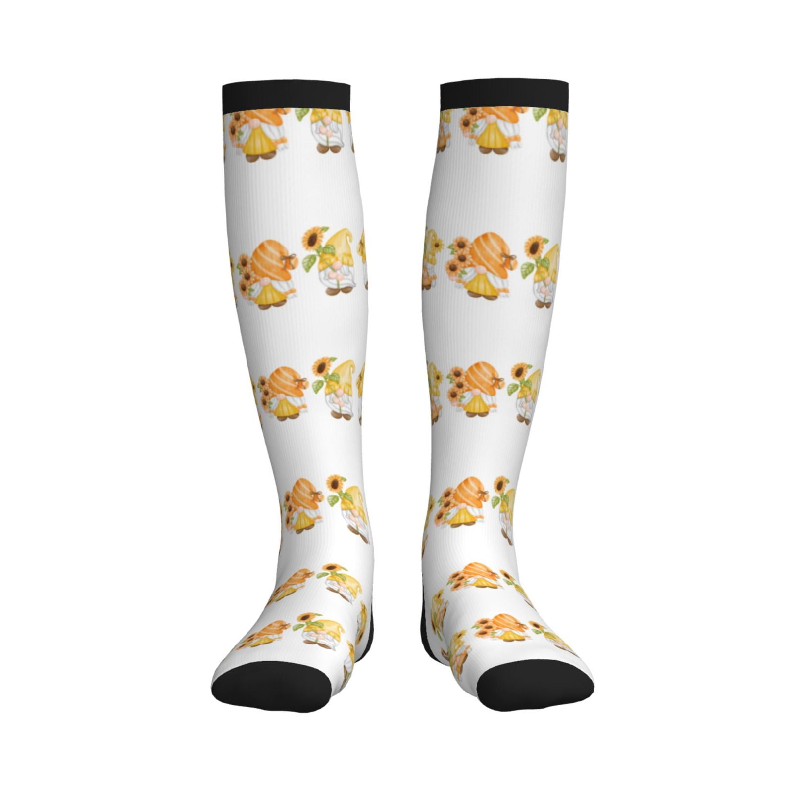 Bixox Sunflower Gnomes 5 Print Compression Socks,Compression Socks ...