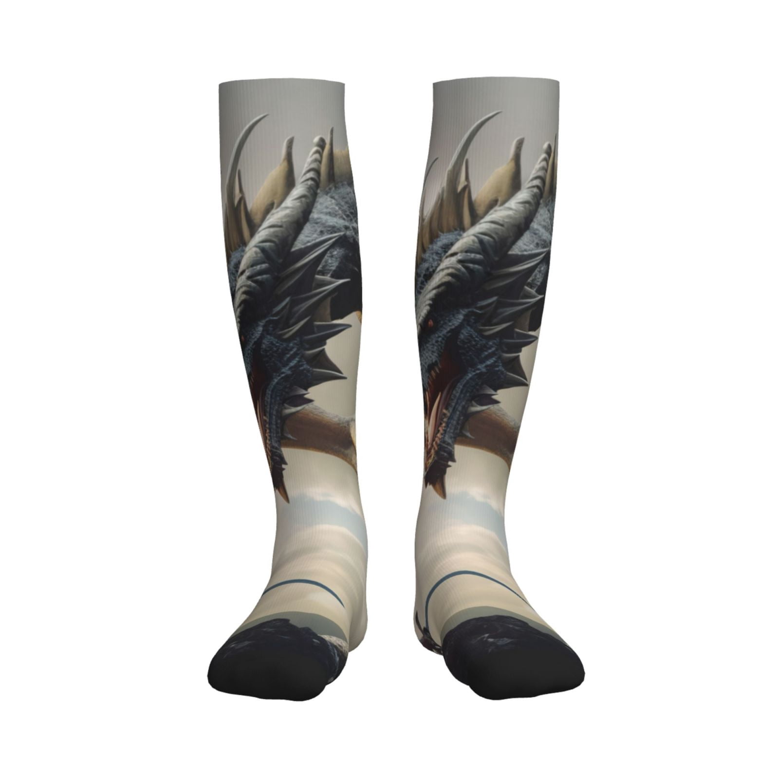 Bixox Swordsman Cool Dragon Print Compression Socks,Compression Socks ...