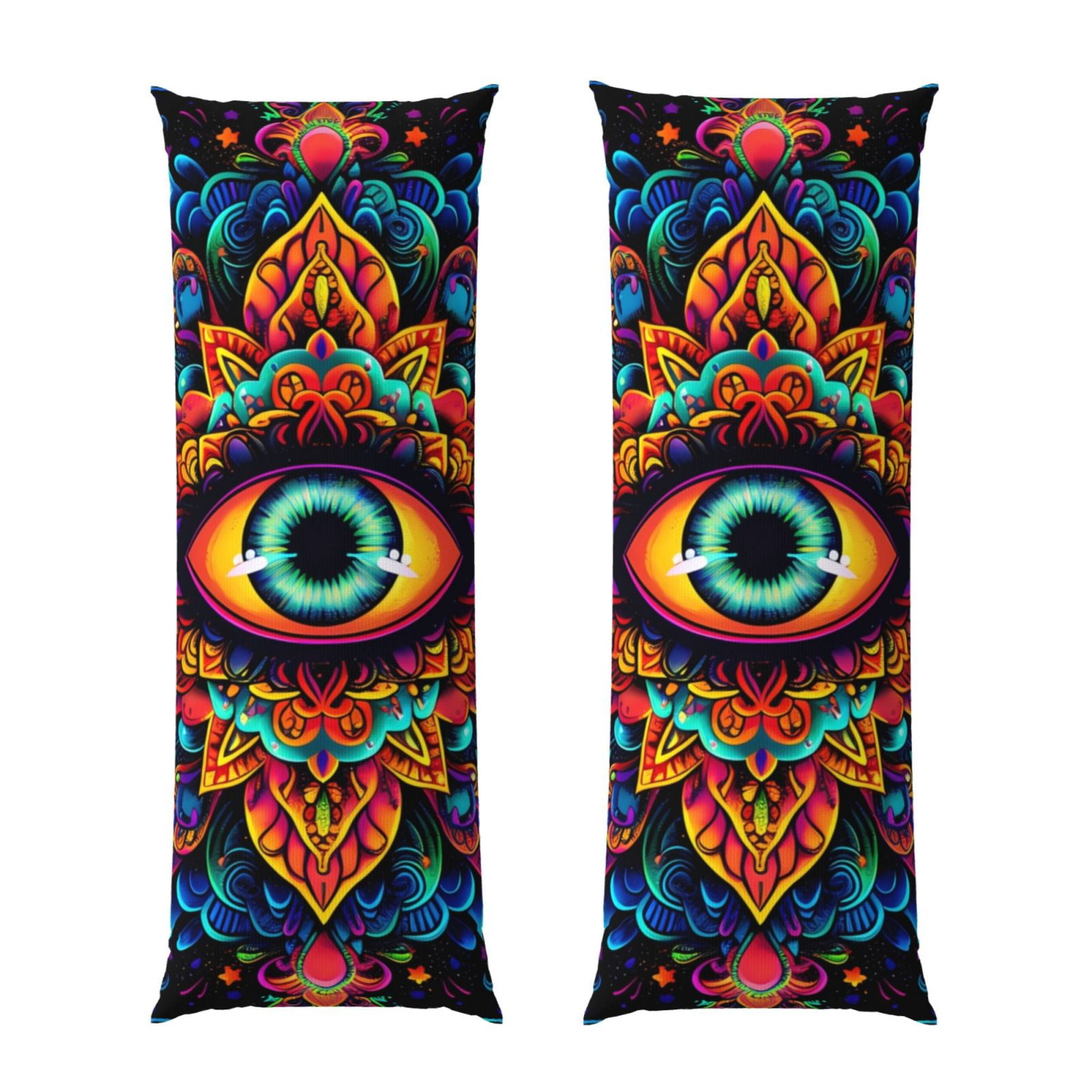 Bixox Vibrant Psychedelic Eye Print Body Pillow Cover with Zipper ...