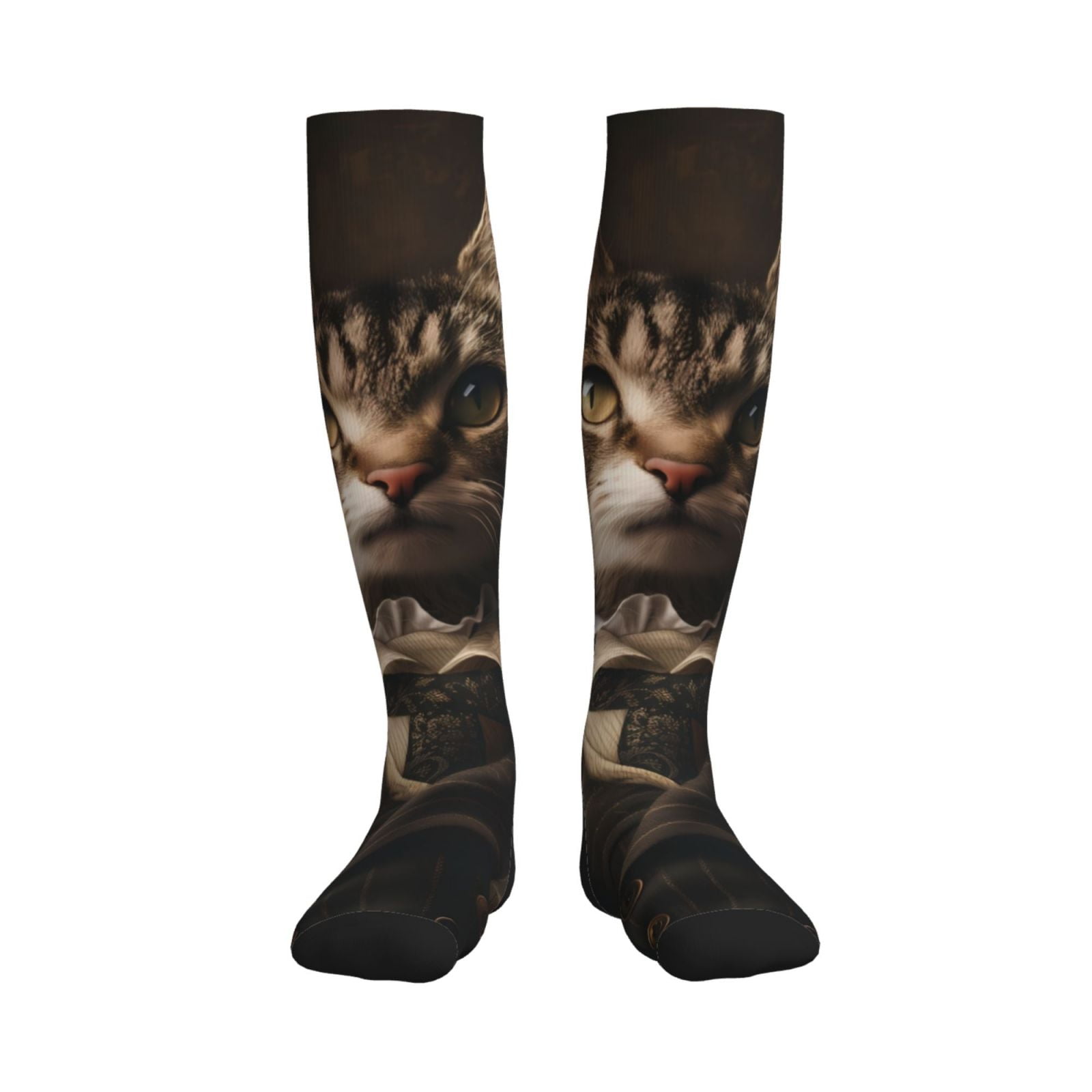 Bixox Victorian Gentle Cat Print Compression Socks,Compression Socks ...