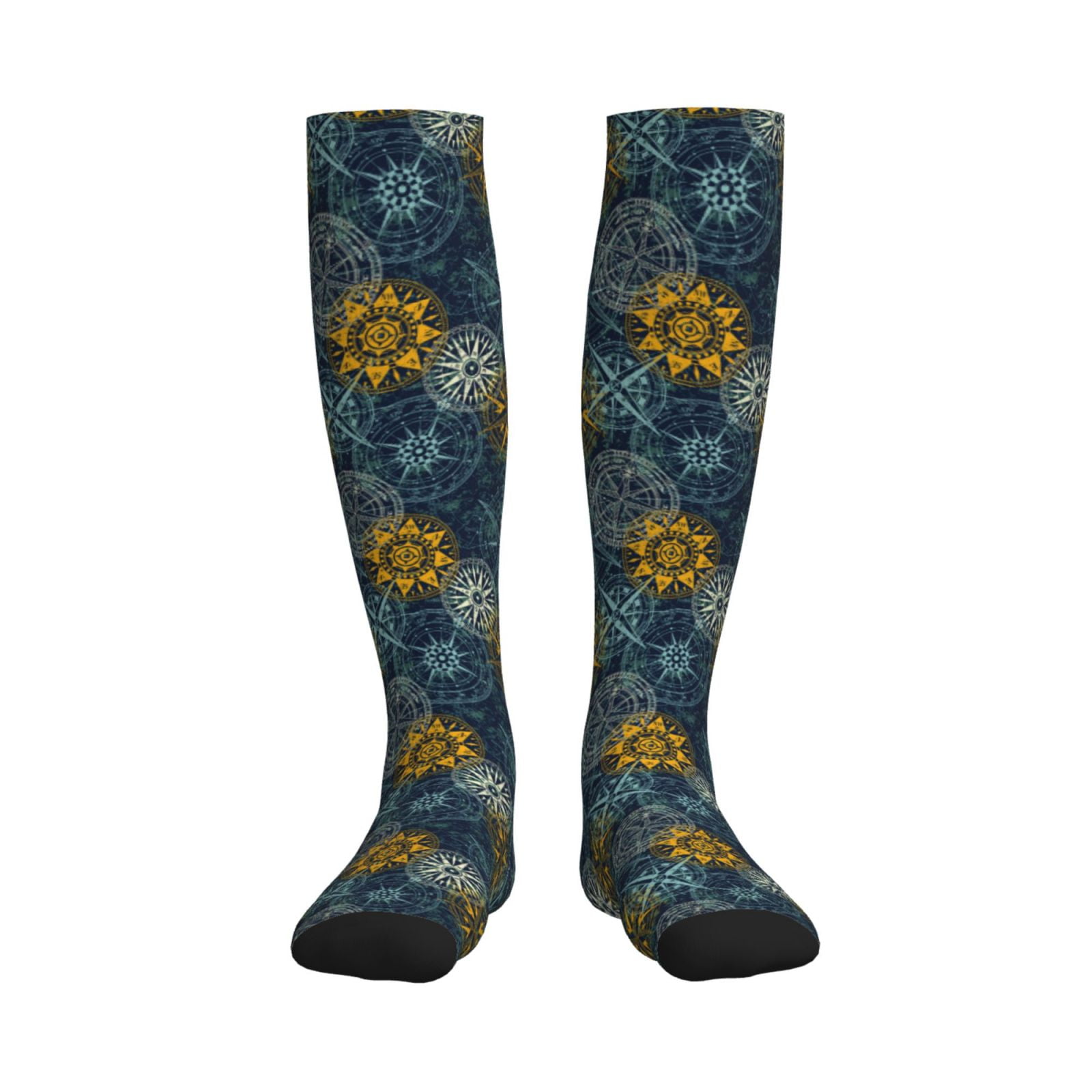 Bixox Vintage Compass Print Compression Socks,Compression Socks Women ...
