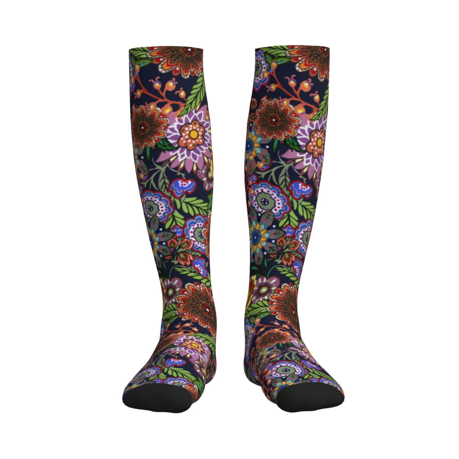 Bixox Vintage Floral Print Compression Socks,Compression Socks Women ...