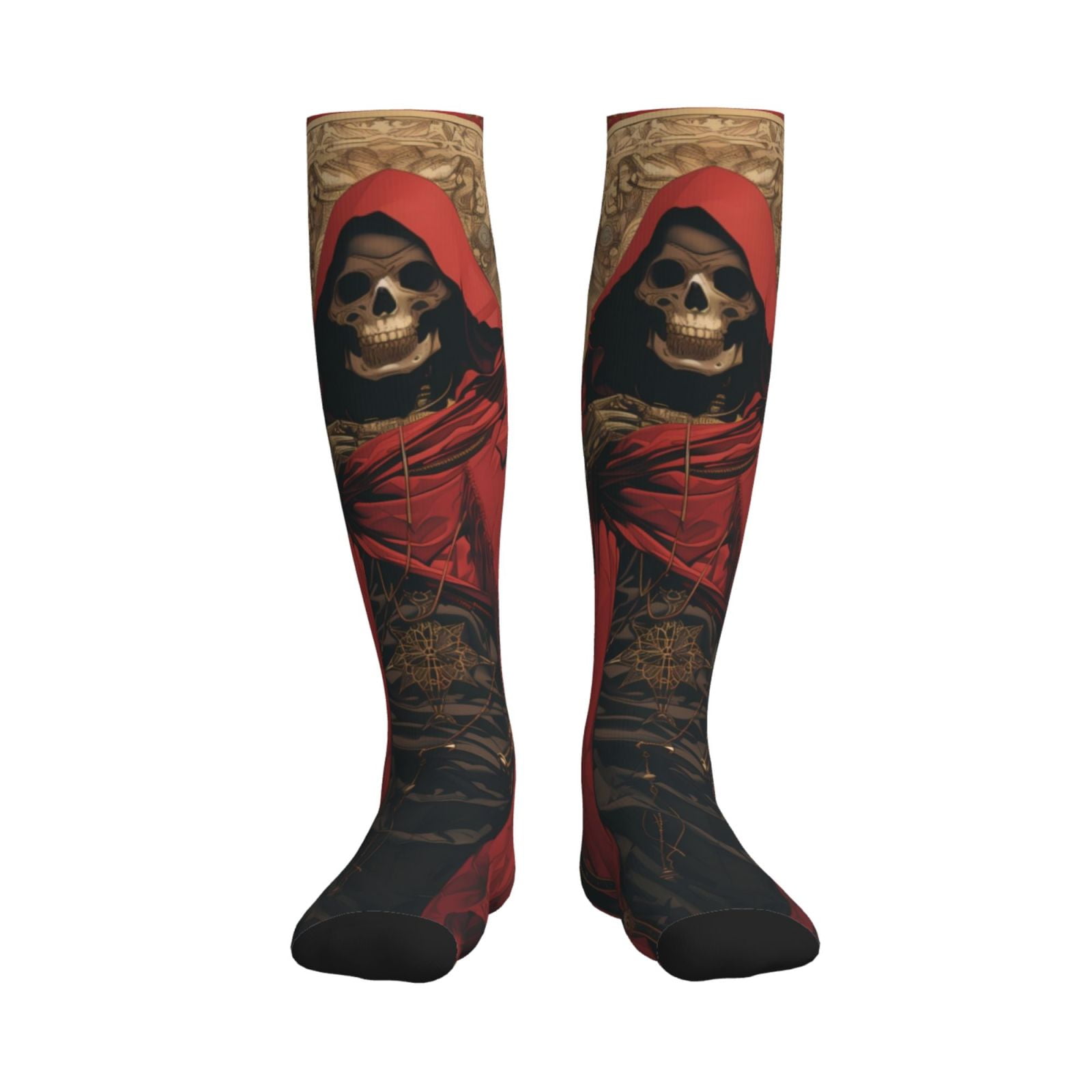 Bixox Vintage Rose Scepter Skull Print Compression Socks,Compression ...