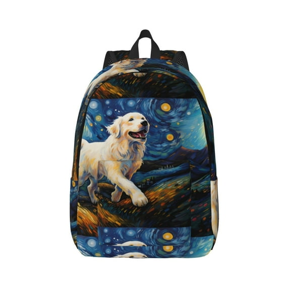 Bixox Vintage Starry Sky Labrador A Printing Canvas Backpack ...