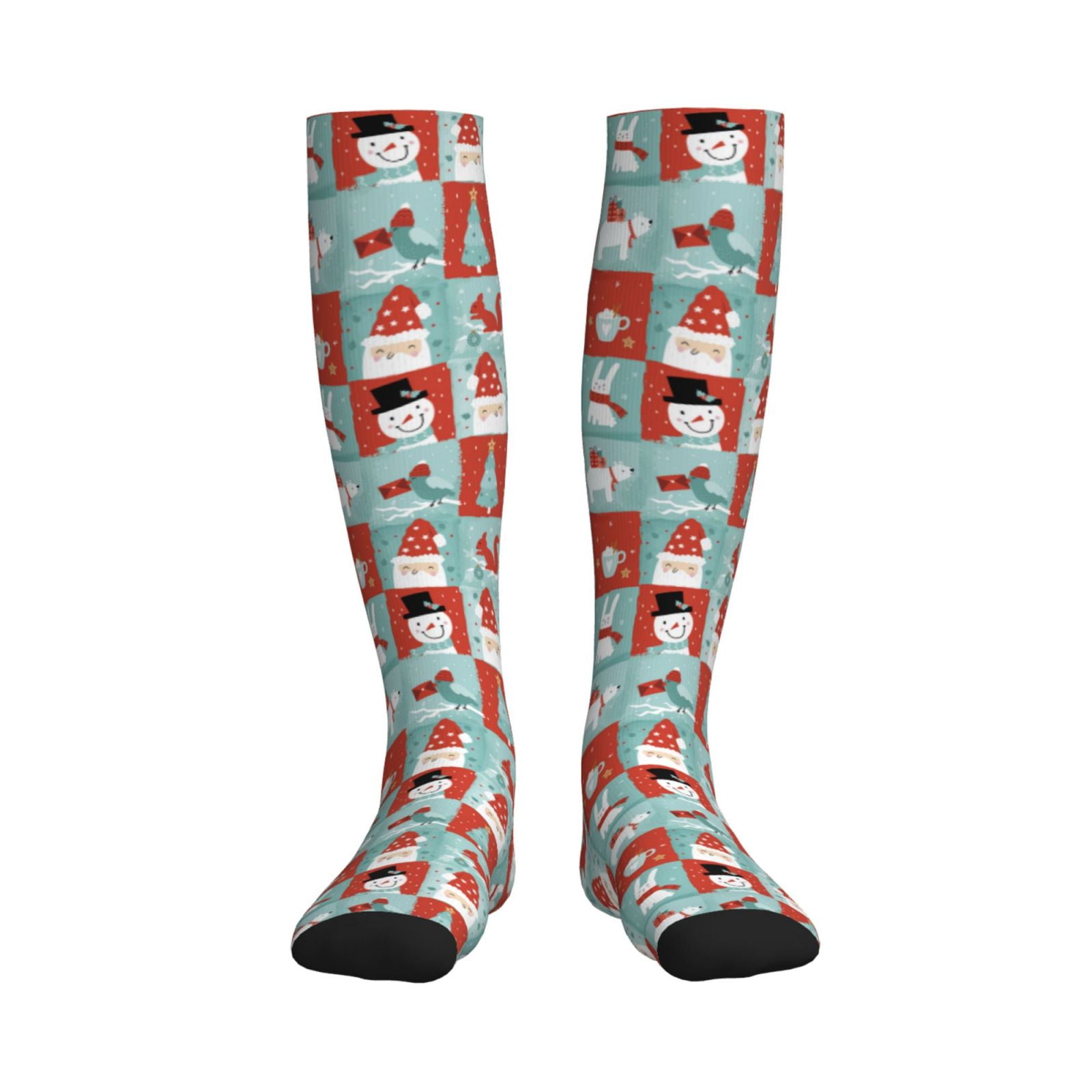 Bixox Warm Christmas Memories Print Compression Socks,Compression Socks ...