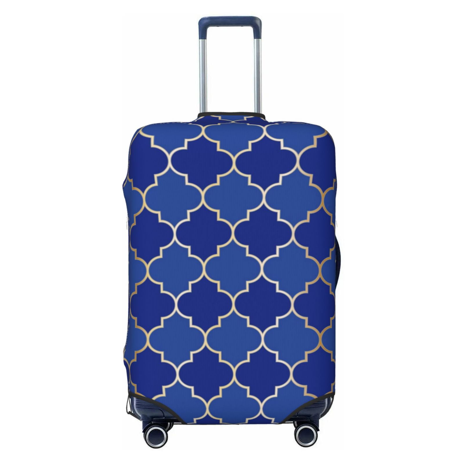 Bixox Washable Blue Gold Grid Lantern Shapes Printed Luggage Cover ...