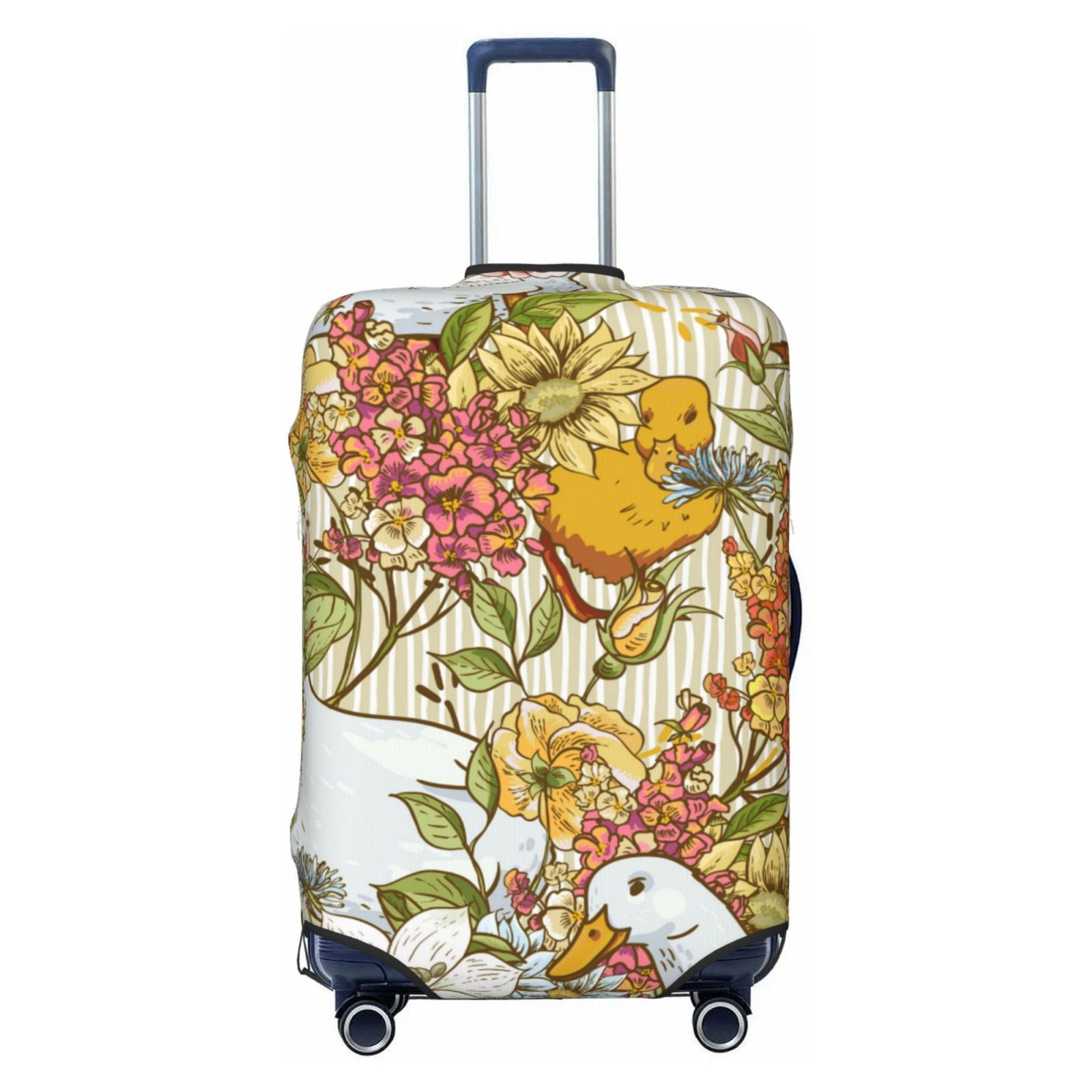 Bixox Washable Ducks and Flowers Printed Luggage Cover, Fashion ...