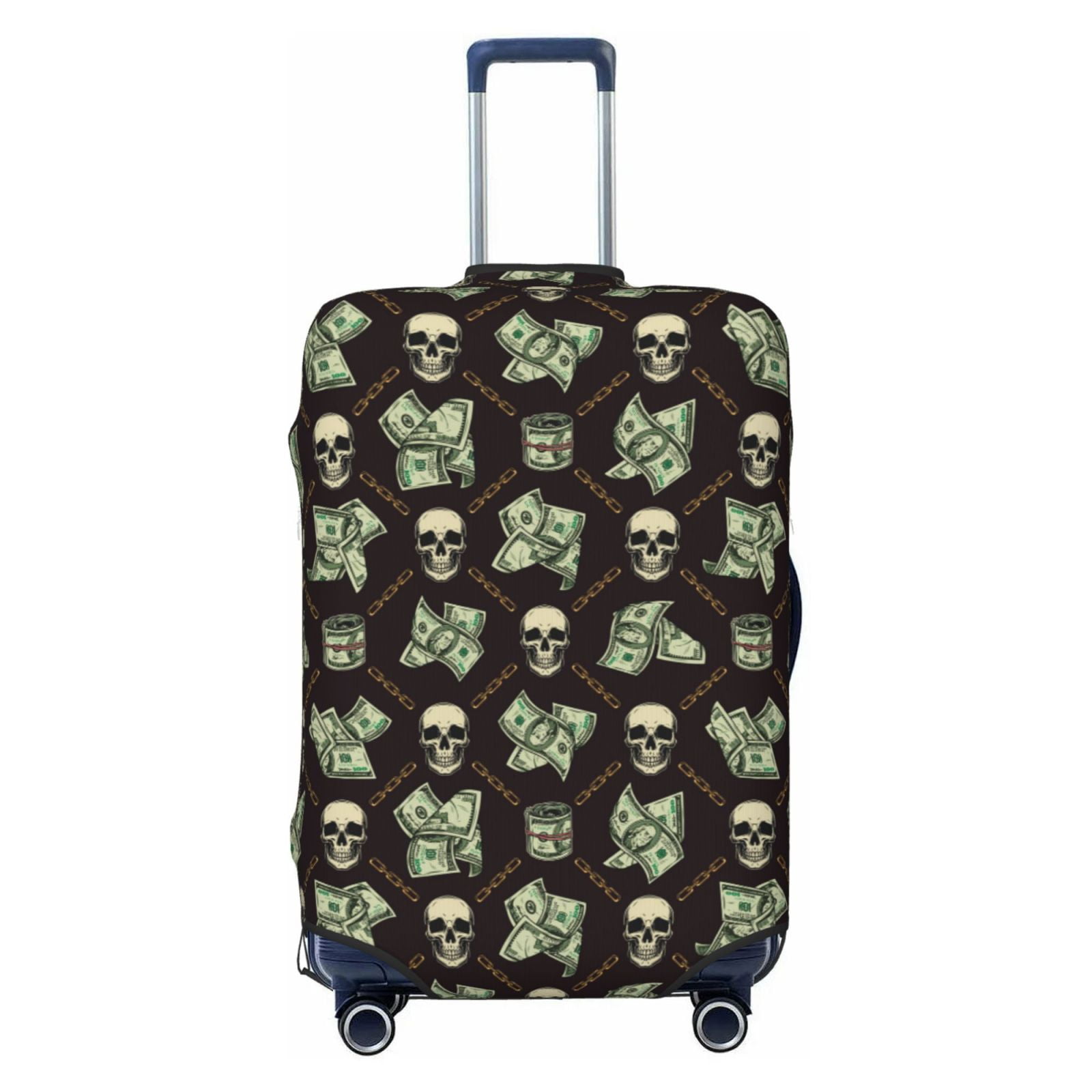 Bixox Washable Skulls Gold Chains Dollar Printed Luggage Cover, Fashion ...