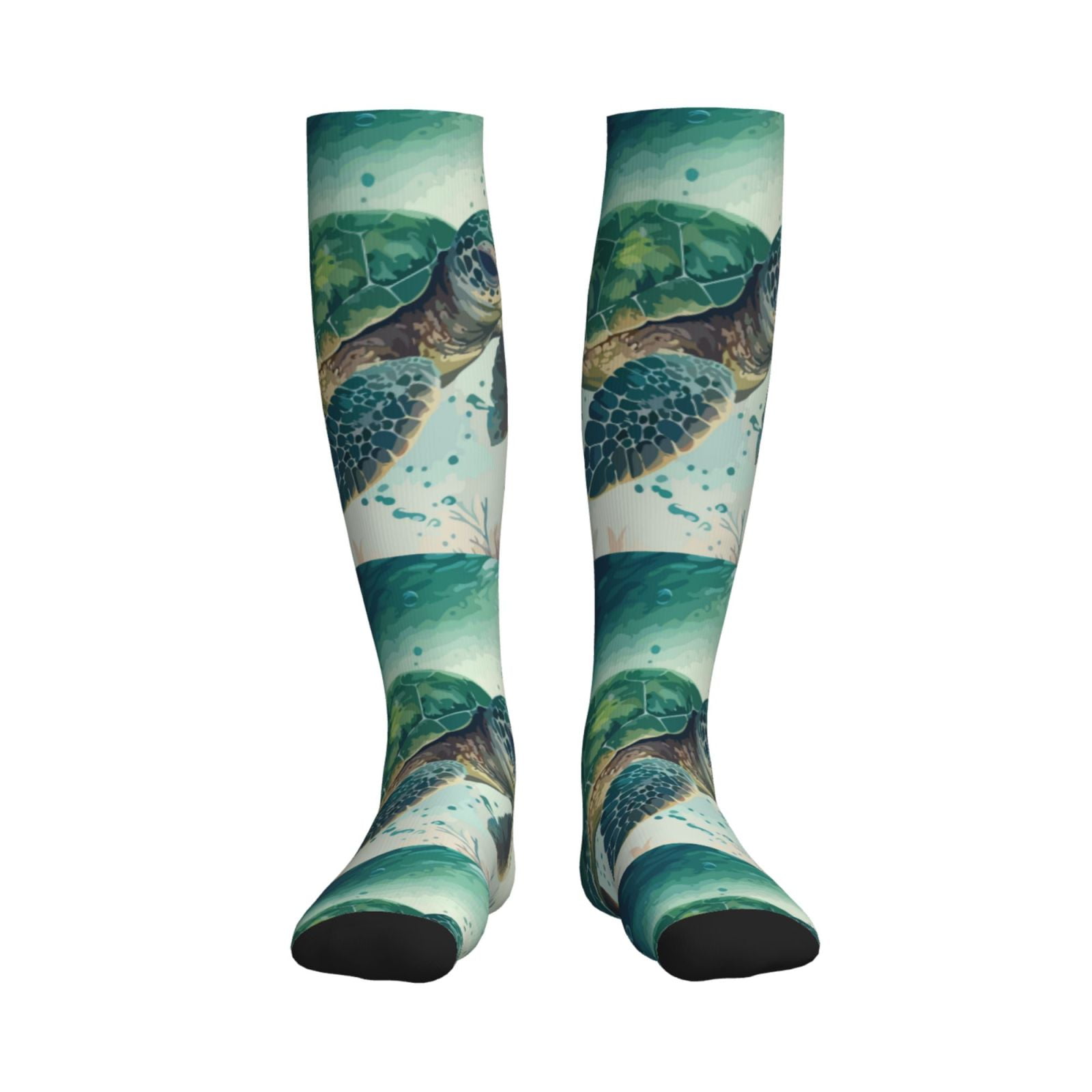 Bixox Watercolor Turtle1 Print Compression Socks,Compression Socks ...