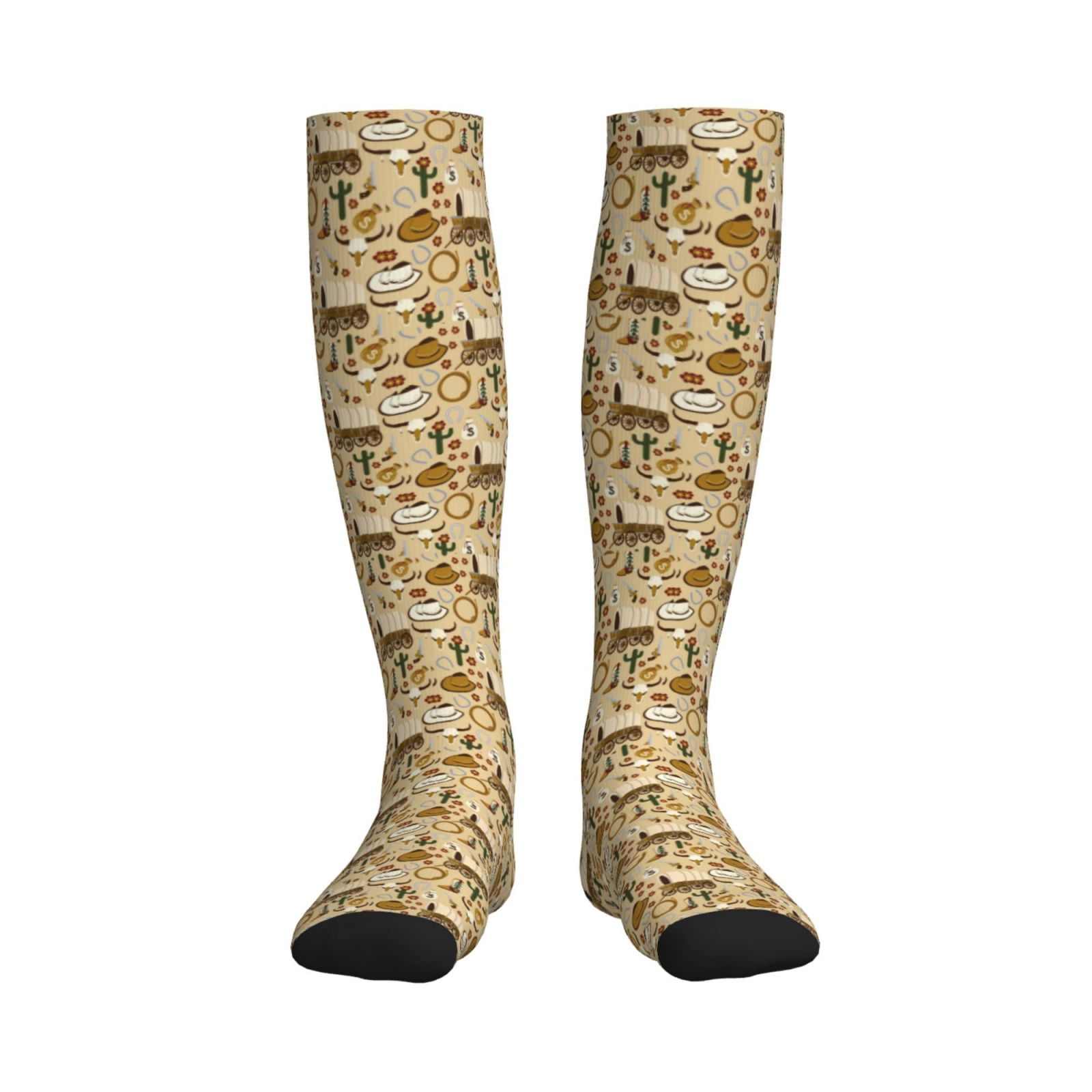 Bixox Wild West Cowboy Print Compression Socks,Compression Socks Women ...