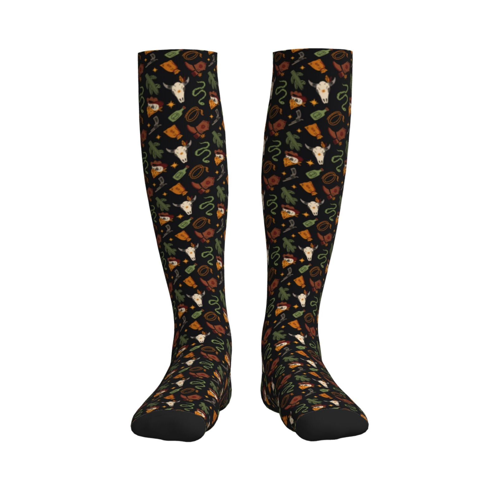 Bixox Wild West Cowboy Print Compression Socks,Compression Socks Women ...