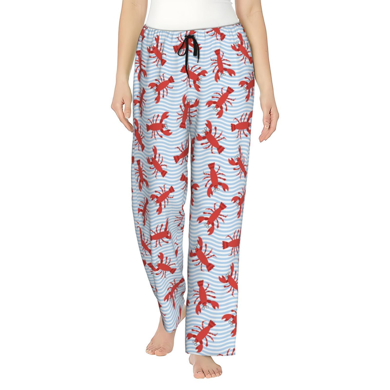 Bixox Women's Cartoon Lobsters 1 Patterned Pajama Pants Loungewear ...
