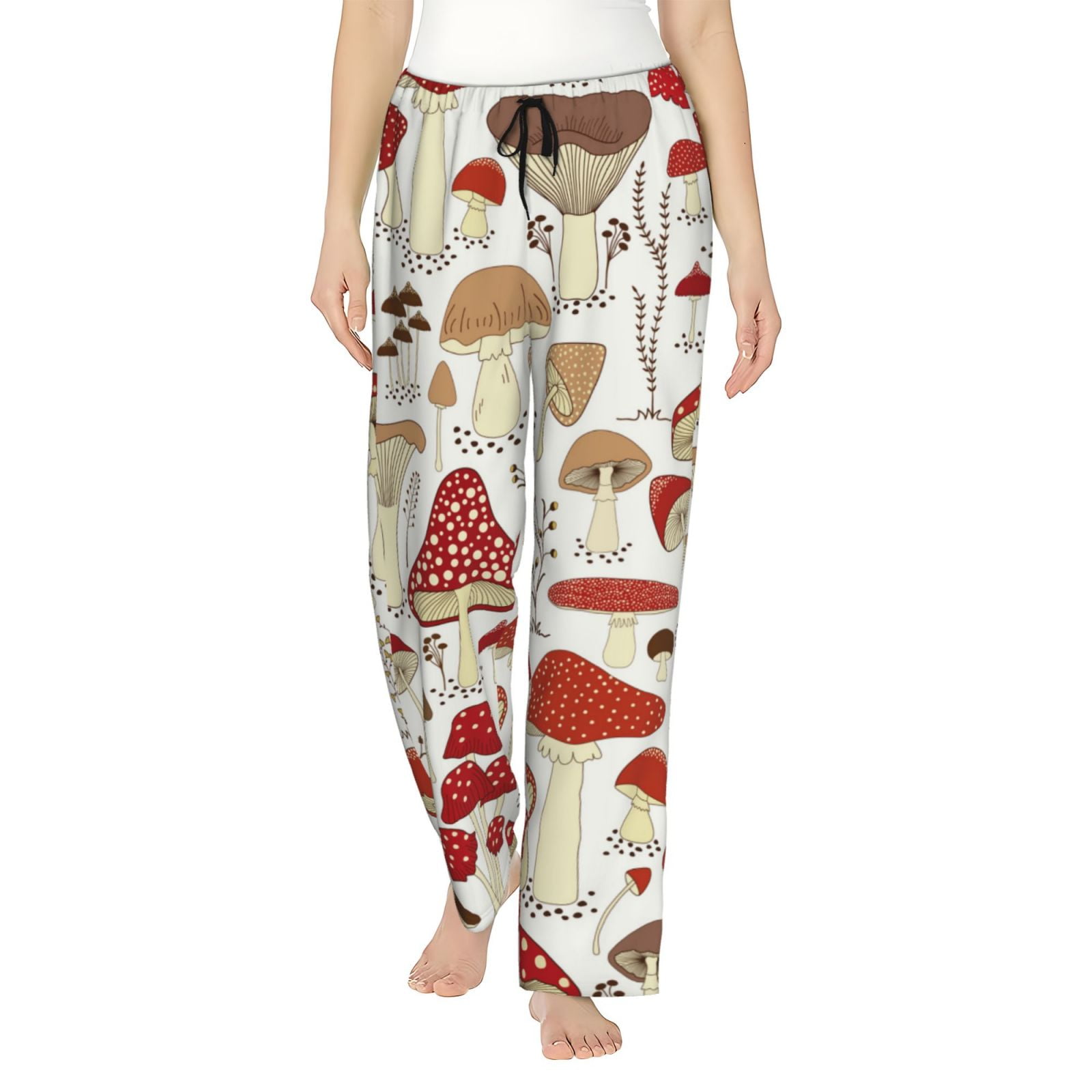 Bixox Women's Cartoon Mushrooms Patterned Pajama Pants Loungewear ...