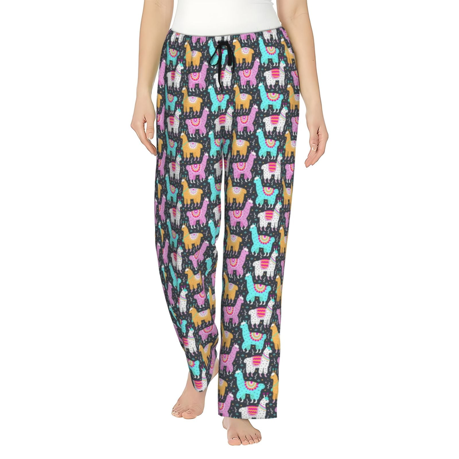 Bixox Women's Colorful Alpaca Patterned Pajama Pants Loungewear ...