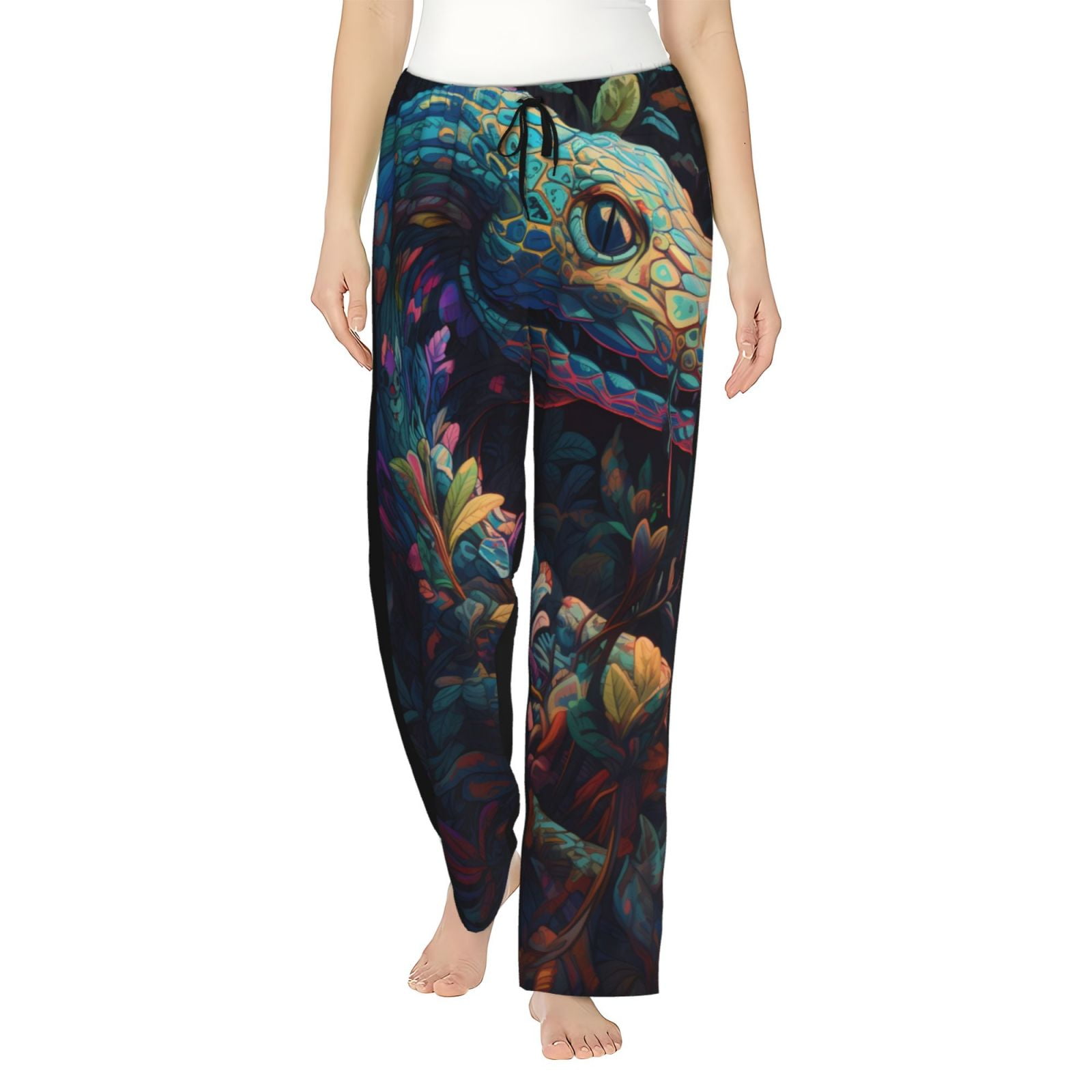 Bixox Women's Colorful Patterned Snake Patterned Pajama Pants ...