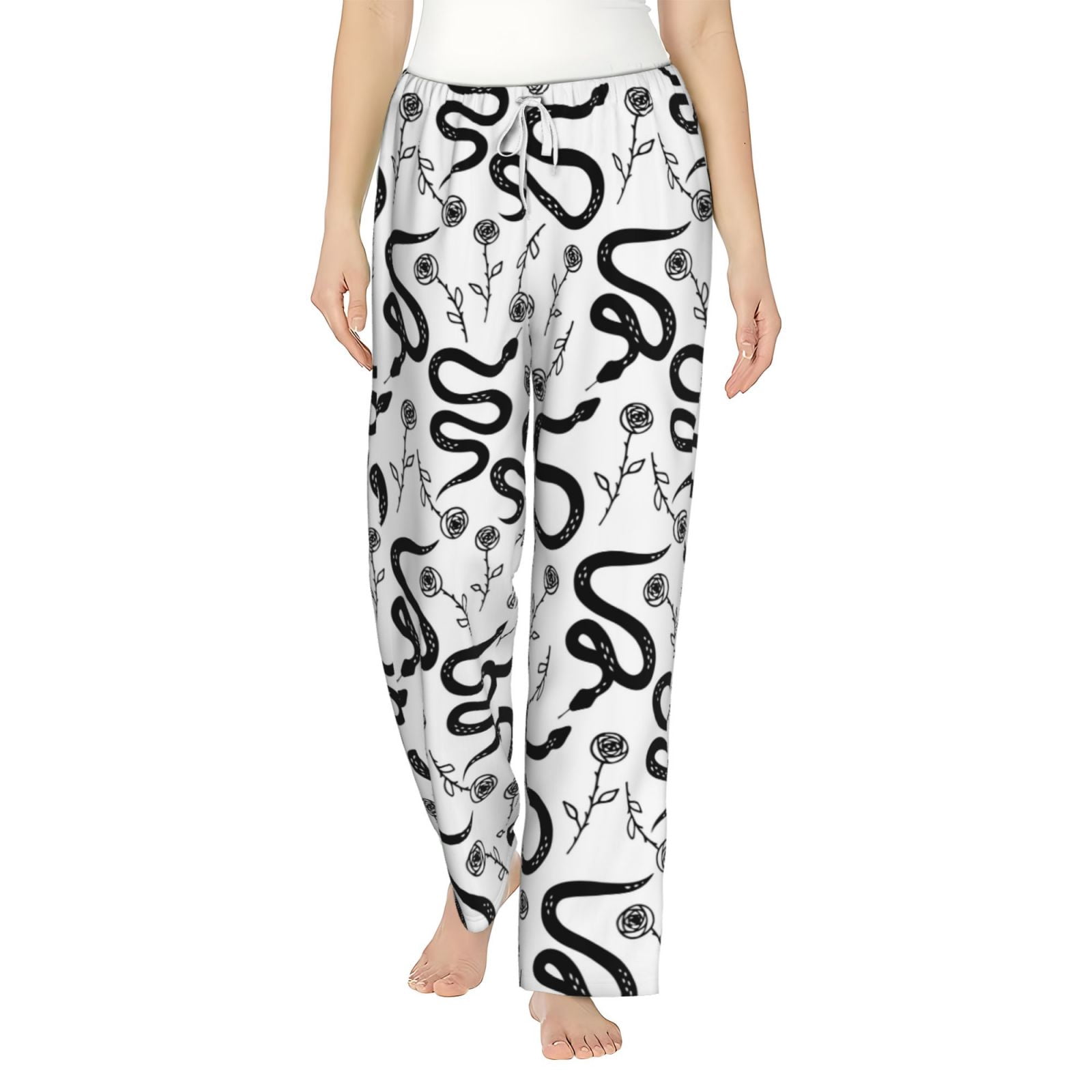 Bixox Women's Hand Drawn Snake Patterned Pajama Pants Loungewear ...