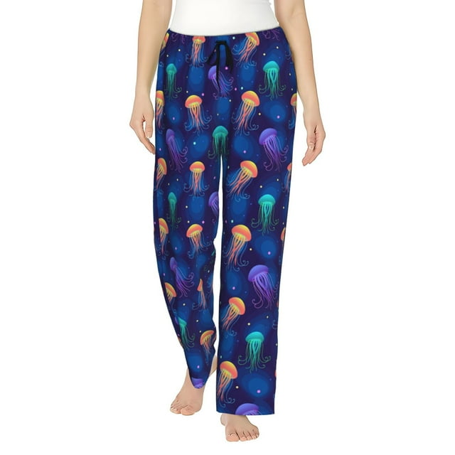 Bixox Women's Jellyfish colorful Patterned Pajama Pants Loungewear ...