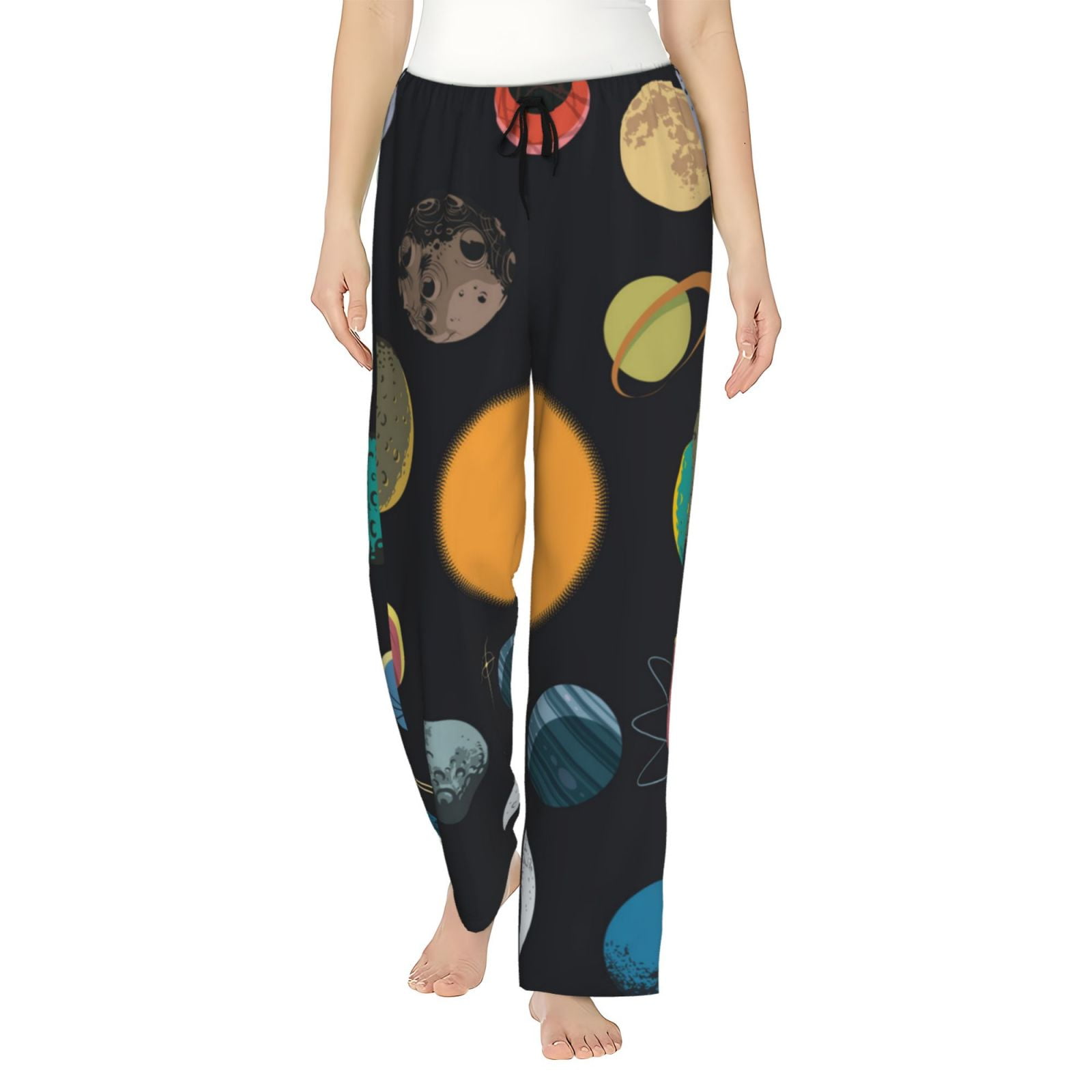 Bixox Women's Planets And Their Moons Patterned Pajama Pants Loungewear ...