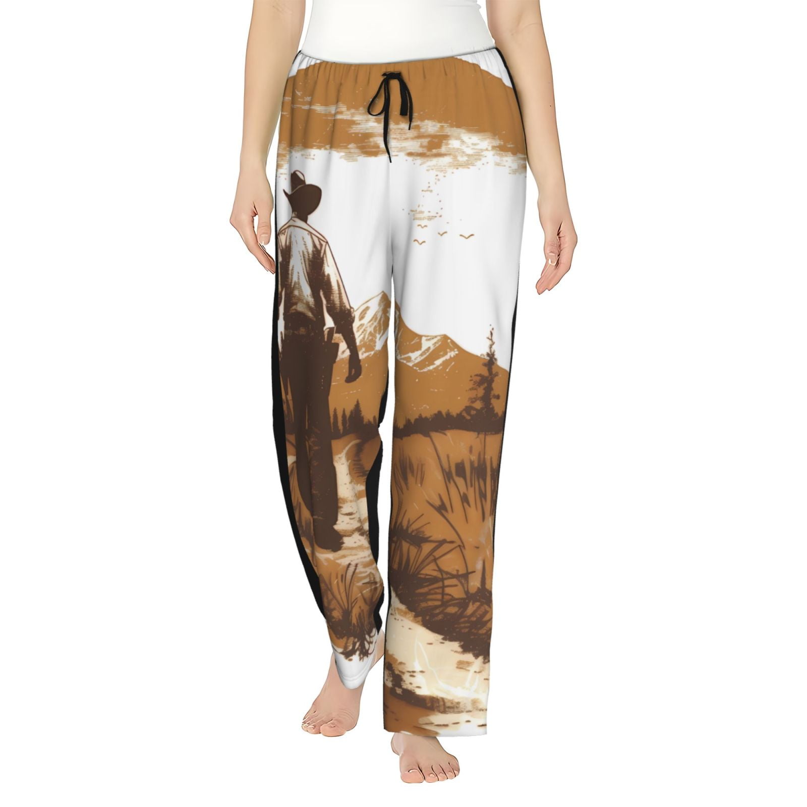 Bixox Women's Western Cowboy Countryside Patterned Pajama Pants ...