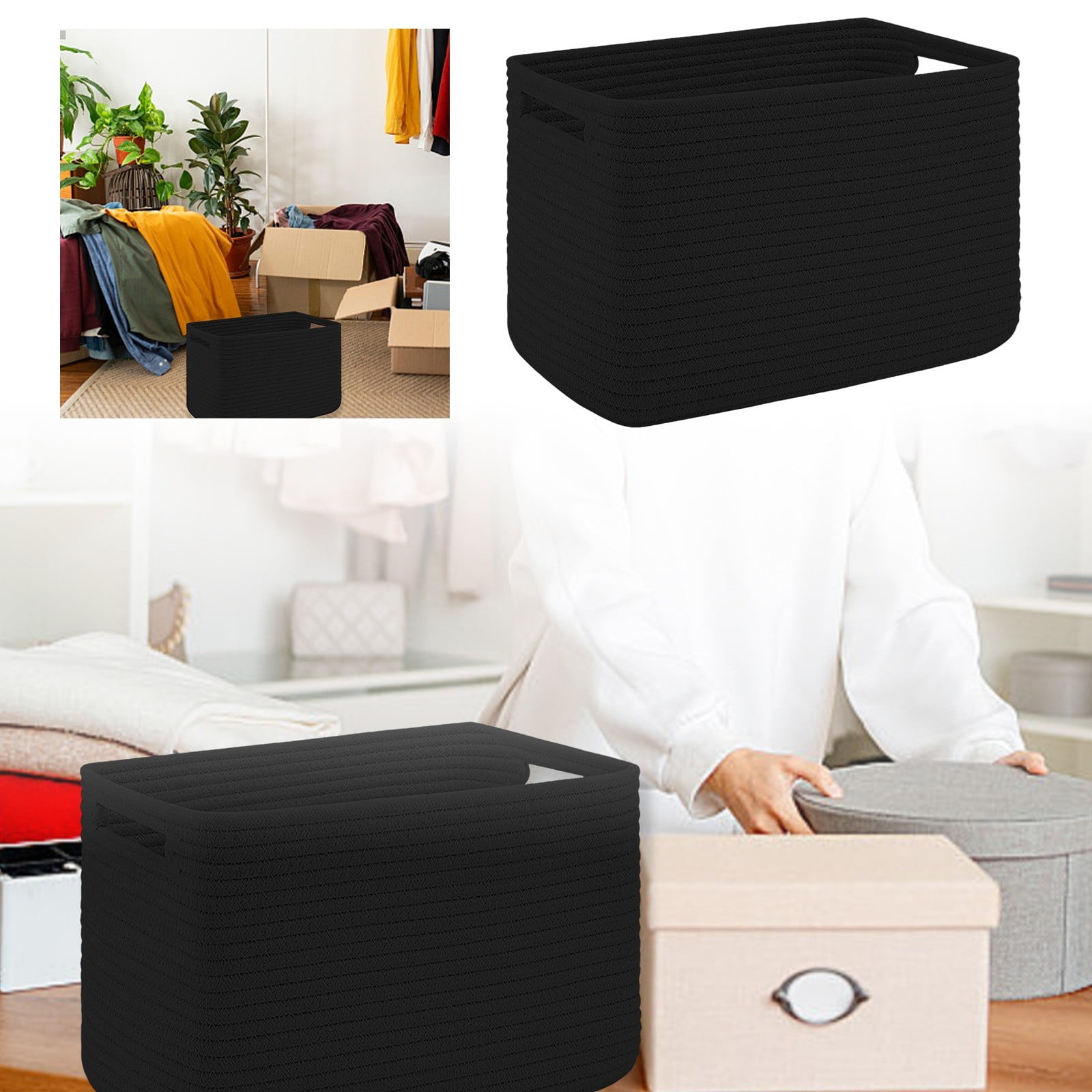 Biyua Home Decor Home Textile Storage for Bedroom and Bathroom Rope ...