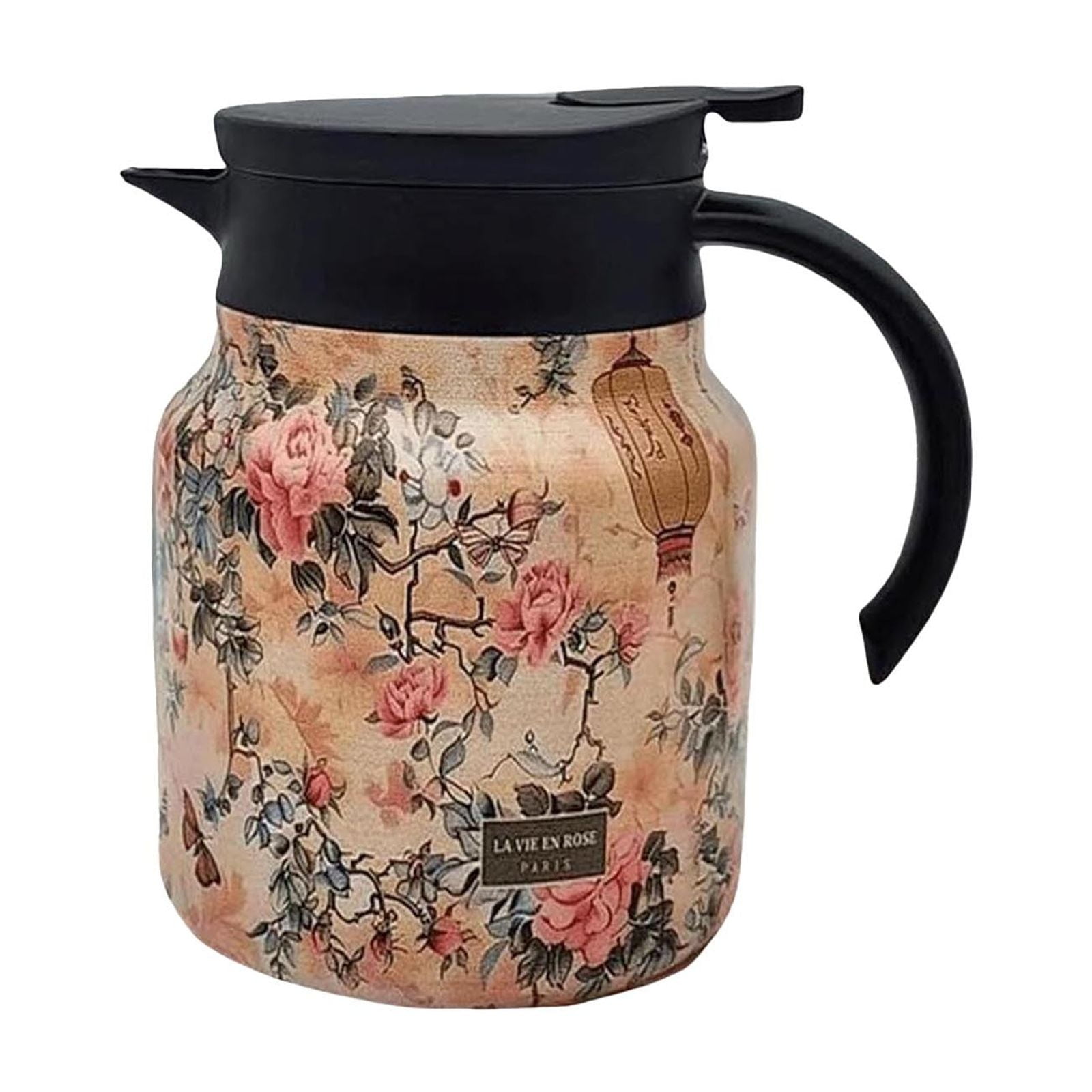 Biyua Home Decor Vintage Floral Pattern Tea 2025 New Tea Pot Tea Built ...