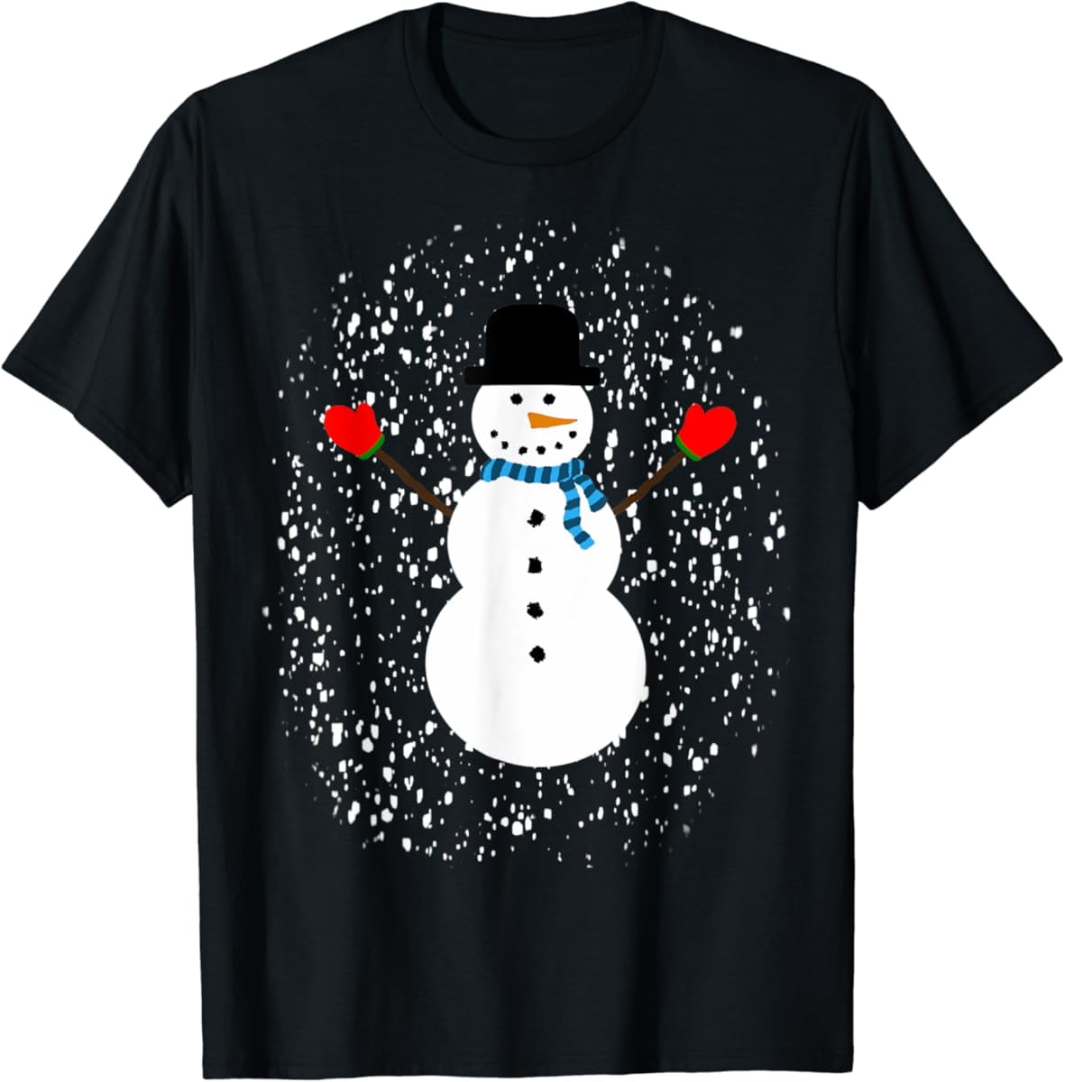 Biz Designs: Cute Snowman In A Snowy Winter Wonderland T-Shirt ...
