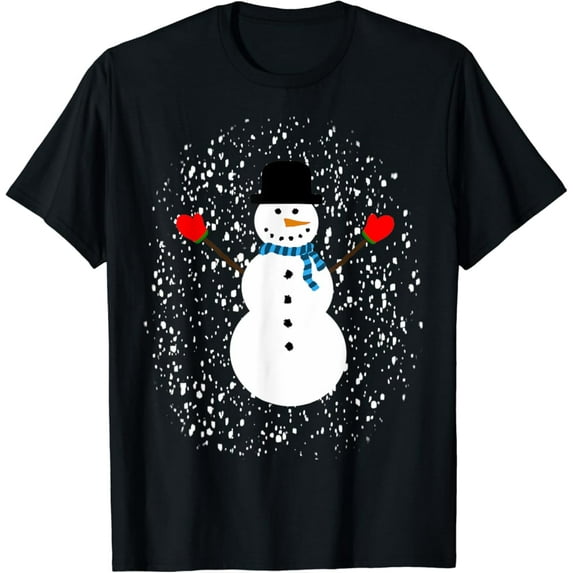 Biz Designs: Cute Snowman In A Snowy Winter Wonderland T-Shirt ...